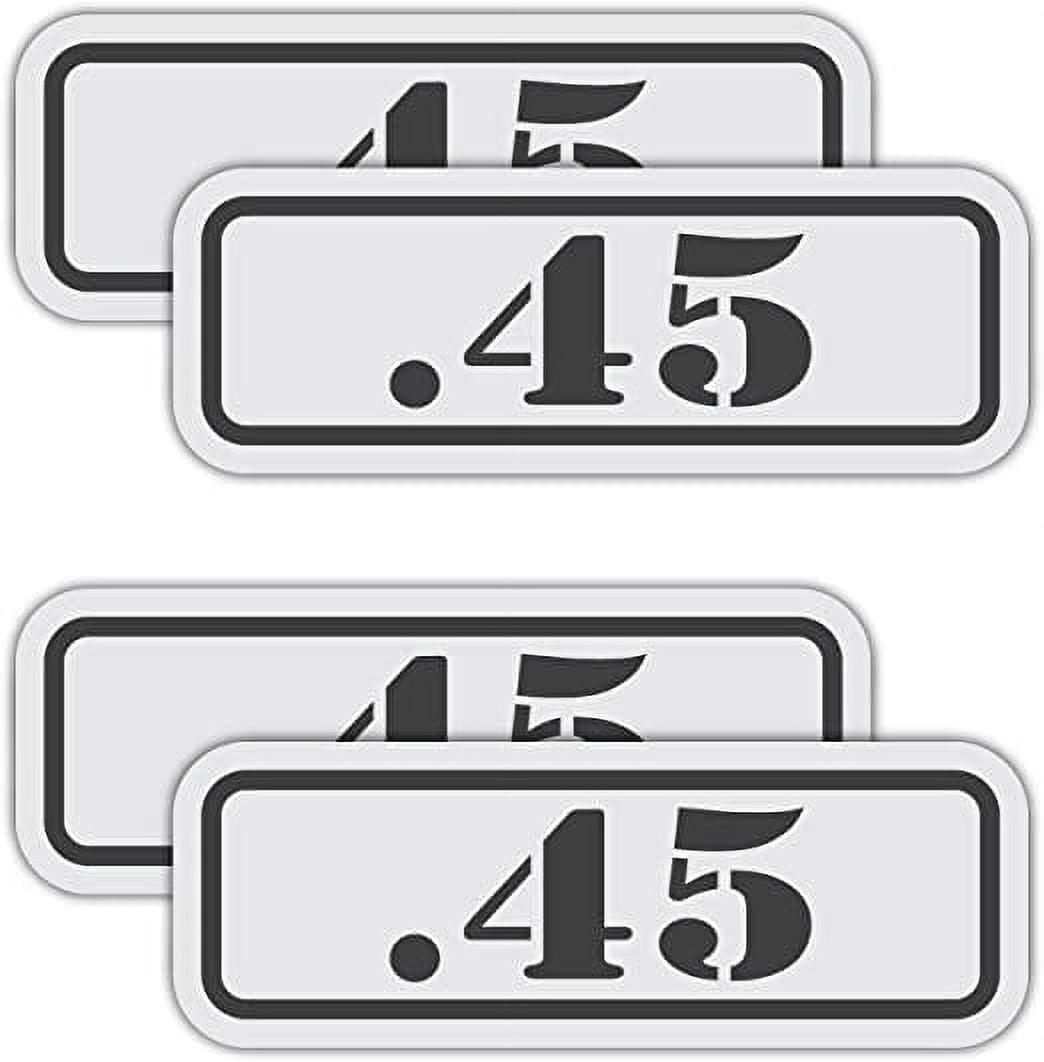 X4 | REFLECTIVE .45 Ammo Can Hard Hat Decals | Motorcycle Shield Helmet ...