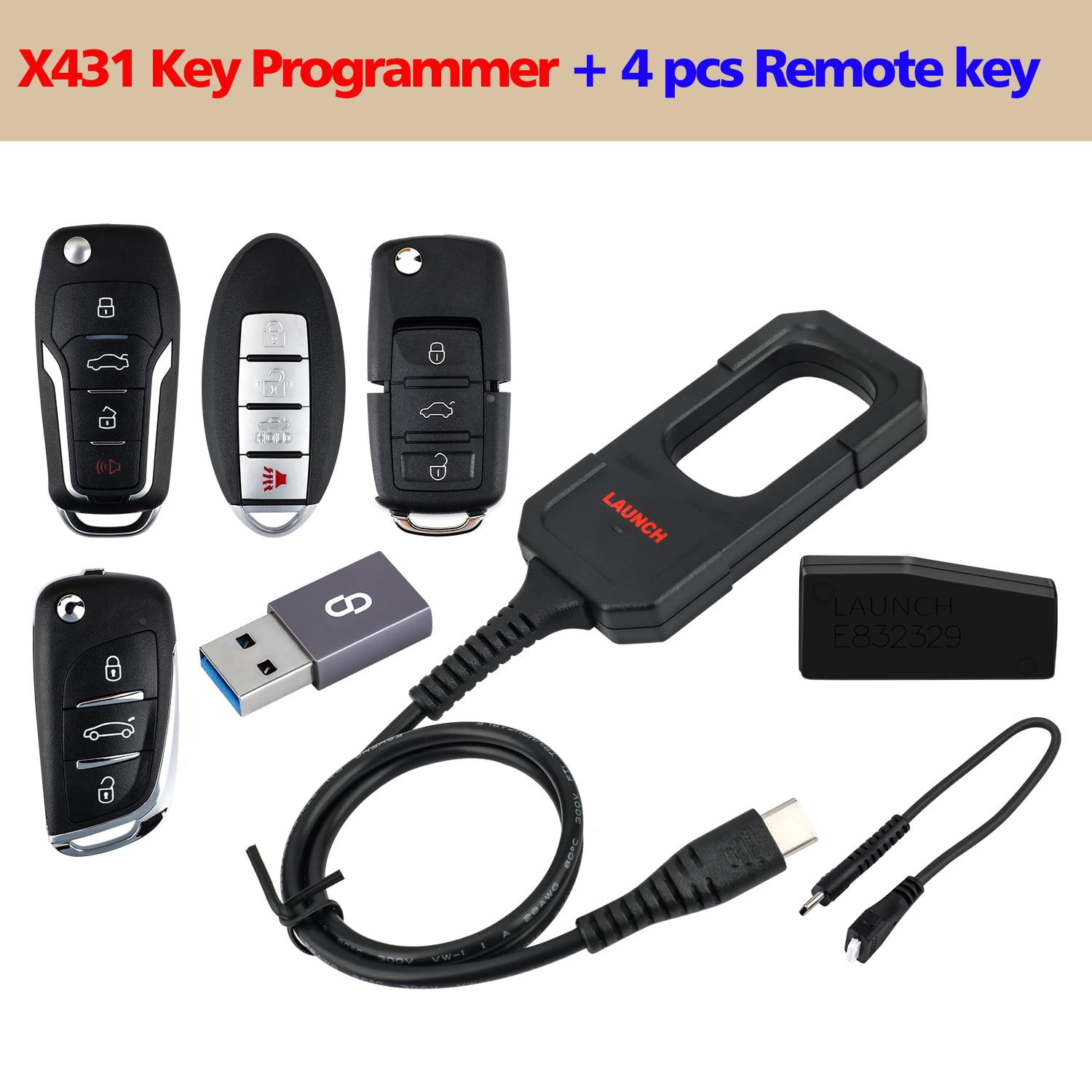 X431 Key Programmer Remote Maker with Super Chip 4pcs Universal Remote ...