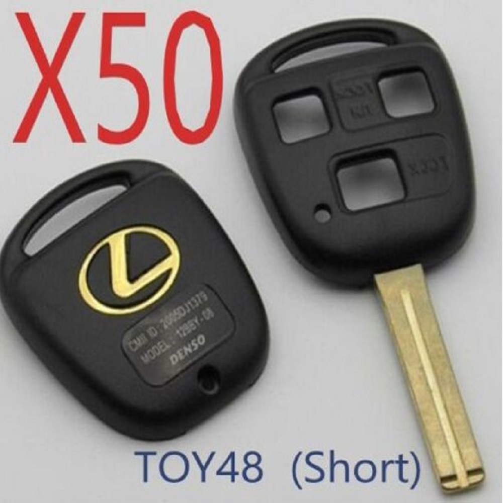 X50 Lexus Remote Head Key Shell 3 Button Short Blade VLS - Walmart.com