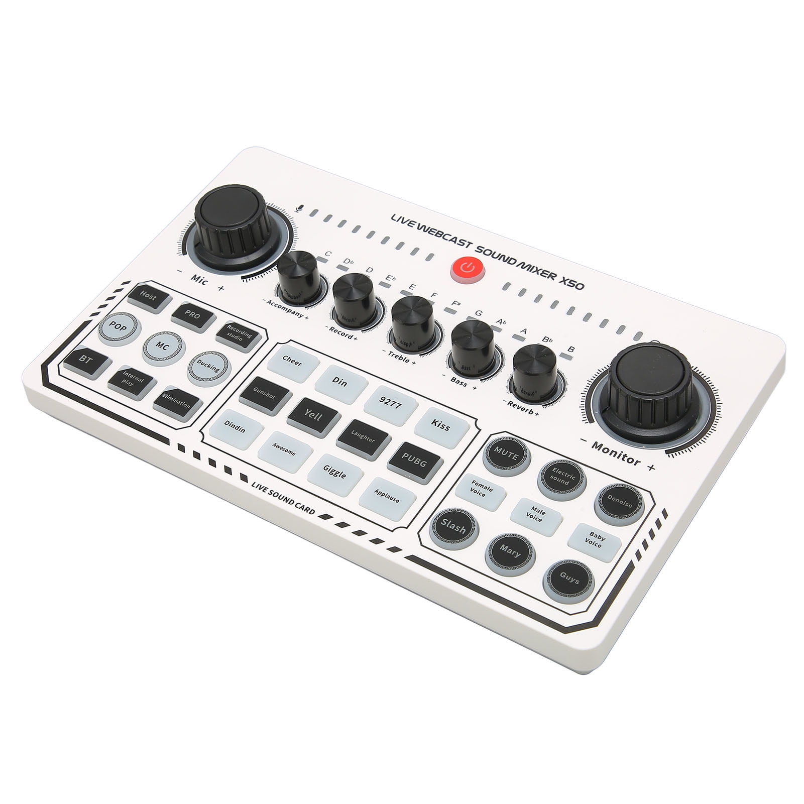 X50 Live Sound Card 12 Warm Up Sound Effects One Touch Mute USB ...