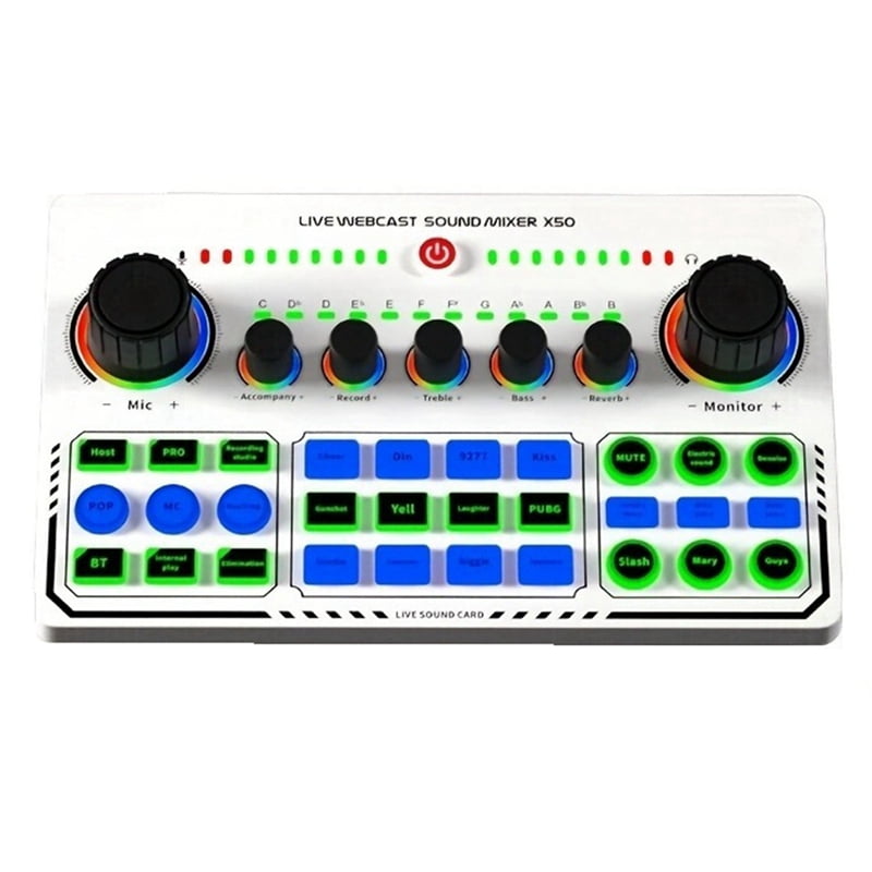 X50 Live Sound Card Audio Mixer Recording Desktop Singing BT OTG ...