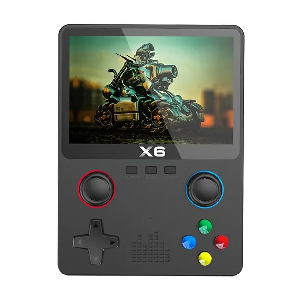 X6 3.5Inch IPS Screen Handheld Game Player Dual Joystick 11 Simulators ...