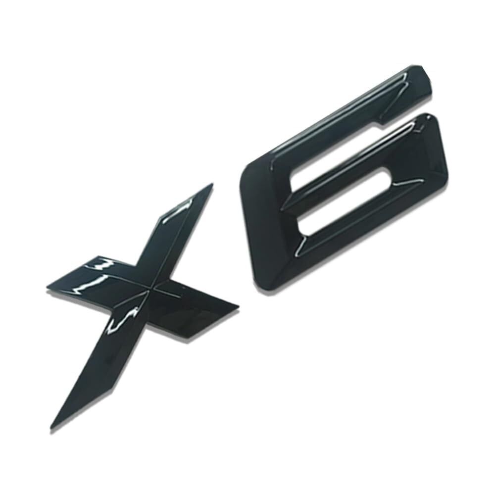 X6 Rear Emblem Badge Sticker Car Trunk Lid Nameplate Numbers Letters ...