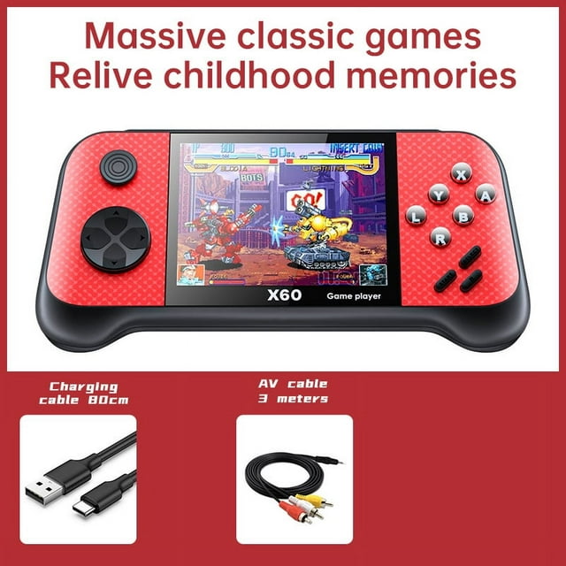 X60 Game Console PSP Handheld Game Console Single Dual Handle Game ...