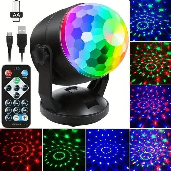 Mini Crystal Magic Ball Party Lights Stage Lights Sound Activated ...