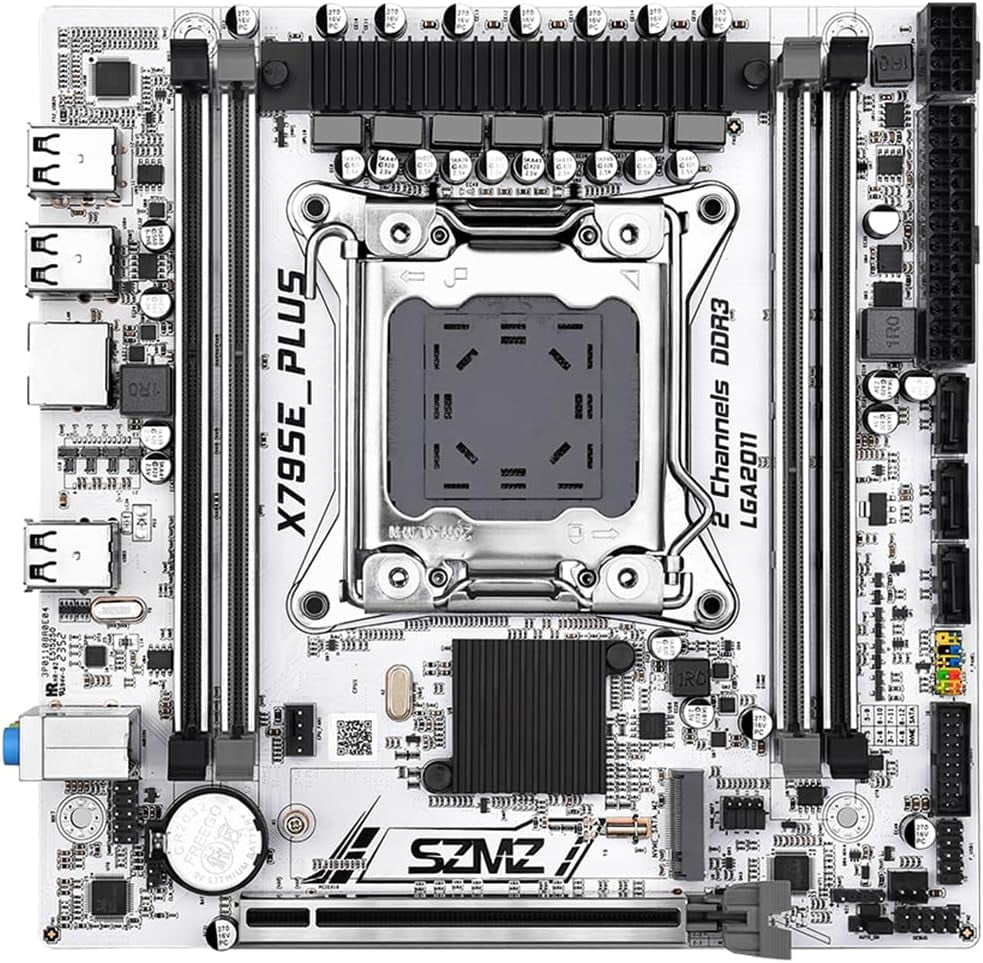 X79SE-Plus LGA 2011 Motherboard, M-ATX Motherboard for Intel Xeon E5 V1 V2, Core i7 CPU, PCIe ...