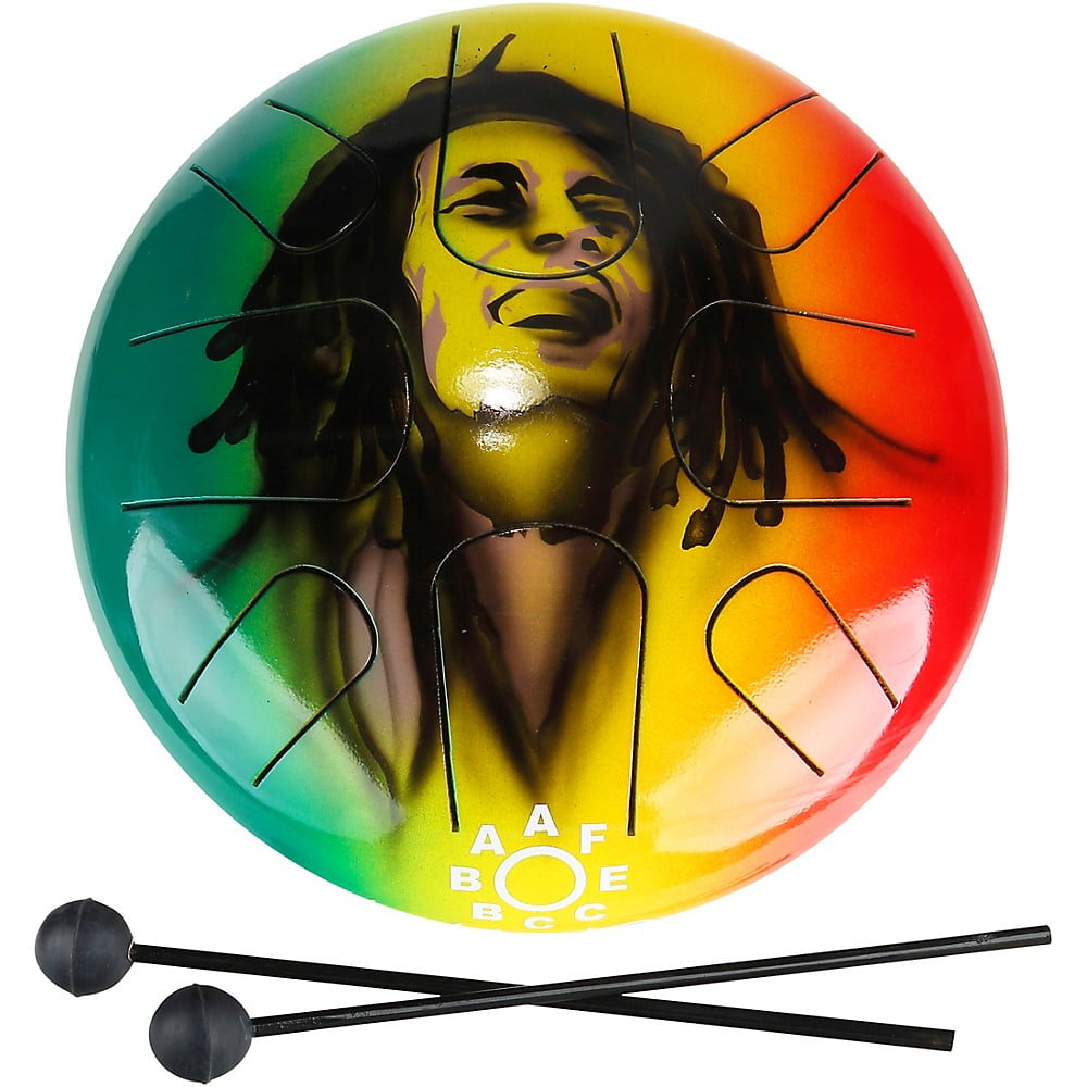 X8 Drums 8 Note A Ake Bono Tongue Drum, Reggae Rasta - Walmart.com