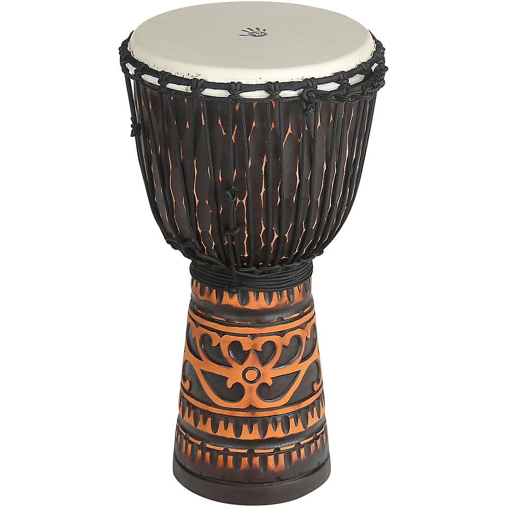 X8 Drums Deep Carve Antique Chocolate Djembe Drum 12 in. - Walmart.com