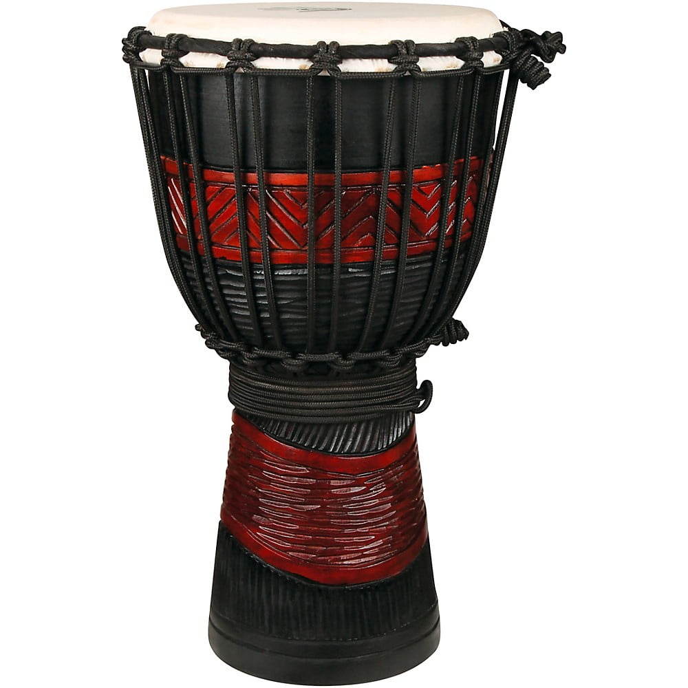 X8 Drums Red Black Djembe 9 x 16 in. - Walmart.com