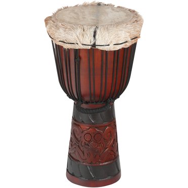 10 FIBERGLASS ROPE TUNED DJEMBE JAMAICAN COLOR FINSIH RED/YELLOW/GREEN ...