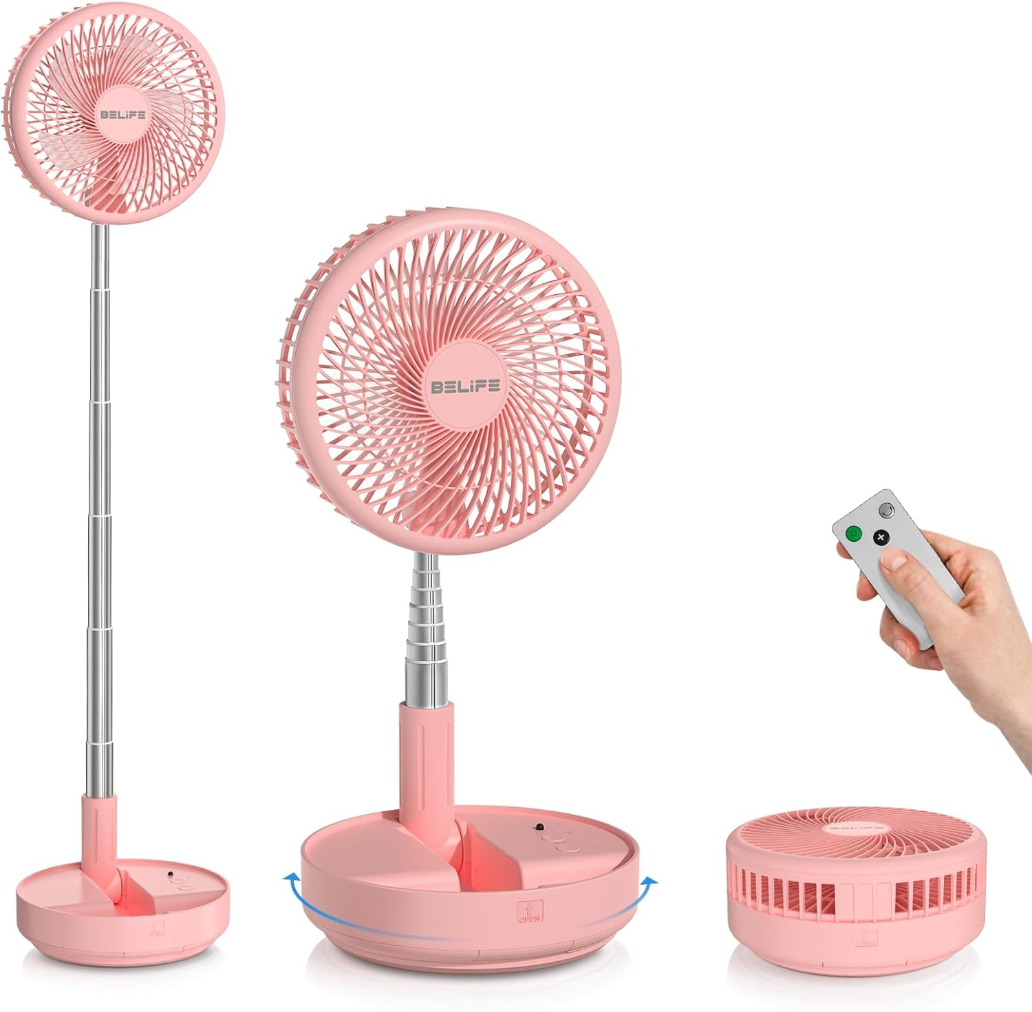 X8 Portable Fan, 7200mAh Battery Powered Rechargeable, Oscillating USB ...