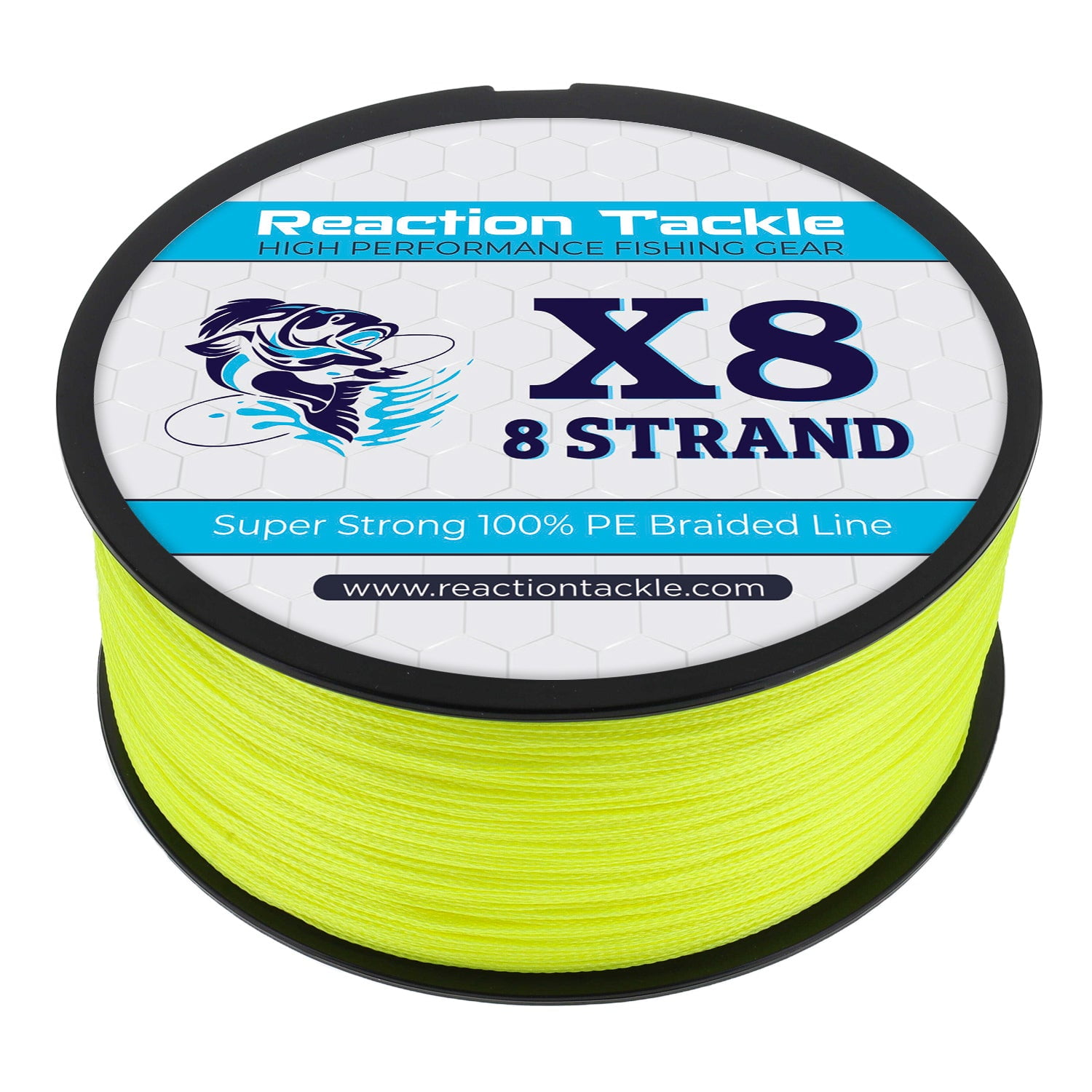 X8 Reaction Tackle Braided Fishing Line- Hi Vis Yellow 8 Strand - Walmart.com