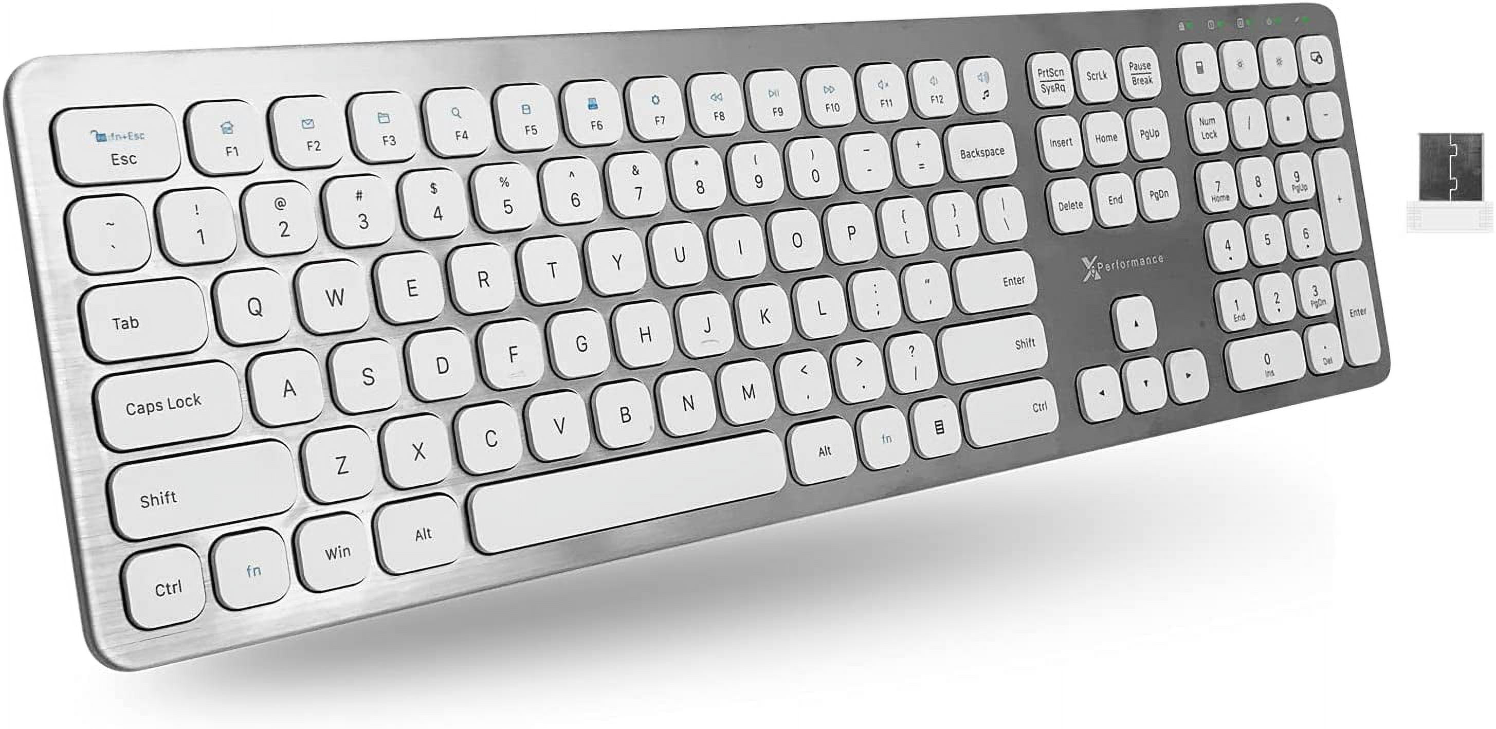 X9 2.4G Wireless Keyboard for Laptop or Desktop PC - Ultra Slim Full ...