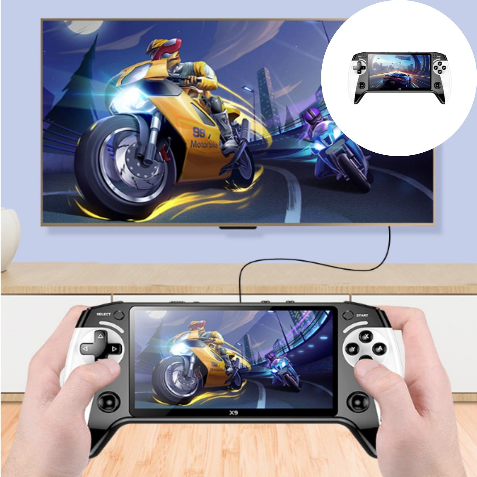 X9 Handheld Game Console 1500mAh Battery Capacity Supports 128GB 5.5 ...