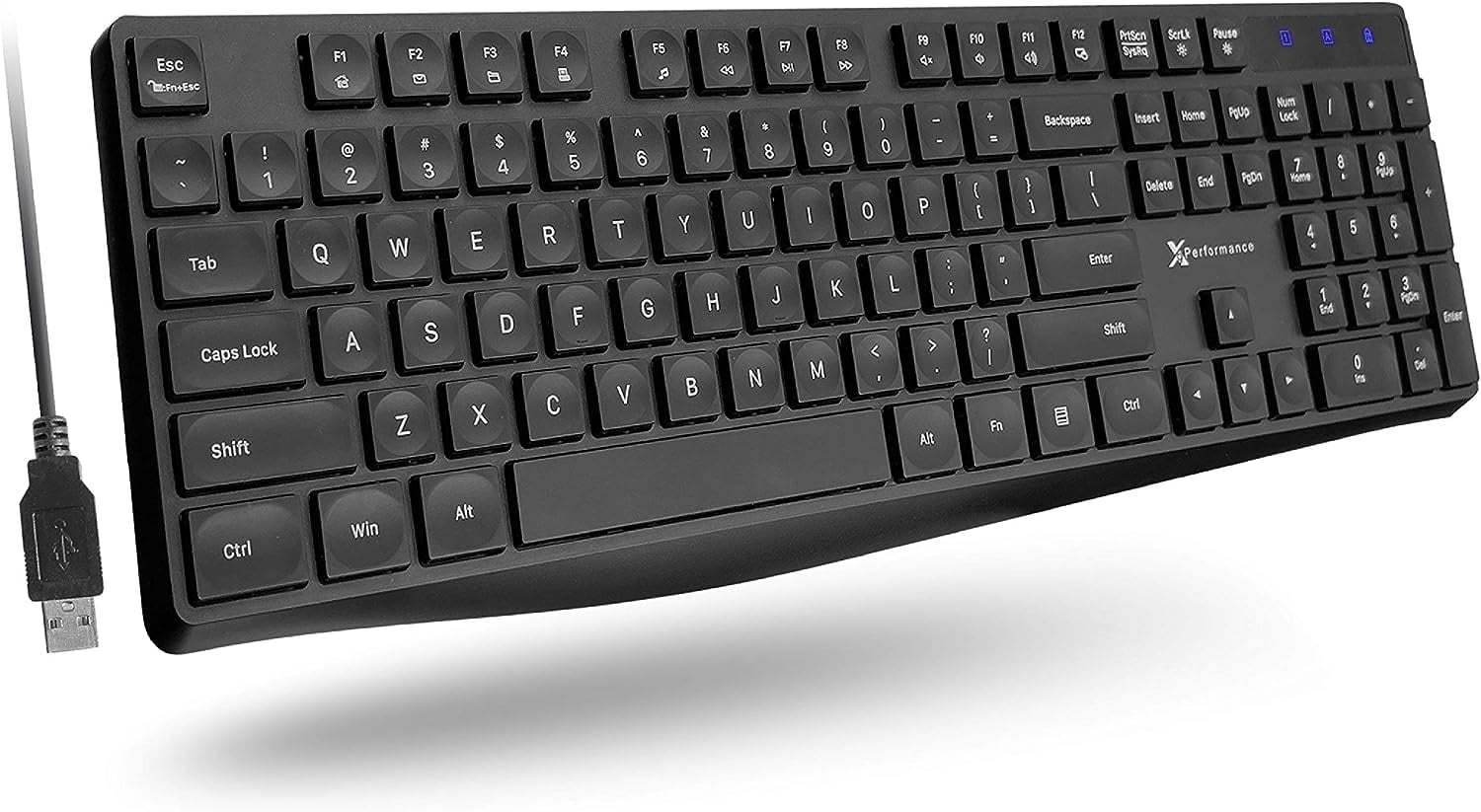 X9 Performance Ergonomic Computer Keyboard Wired - USB Keyboard for ...