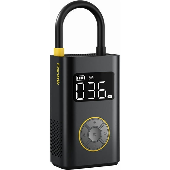 X9 Pro Portable Tire Inflator for Compact Car, 1Min Fast Inflate Electric Bike Pump with Digital ...