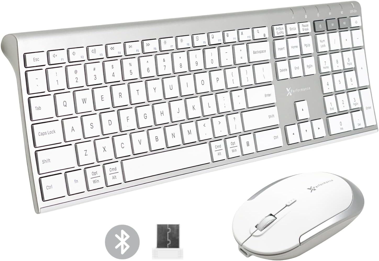 X9 Slim Bluetooth Keyboard And Mouse Combo - Dual Bt + 2.4G Pair 3 ...