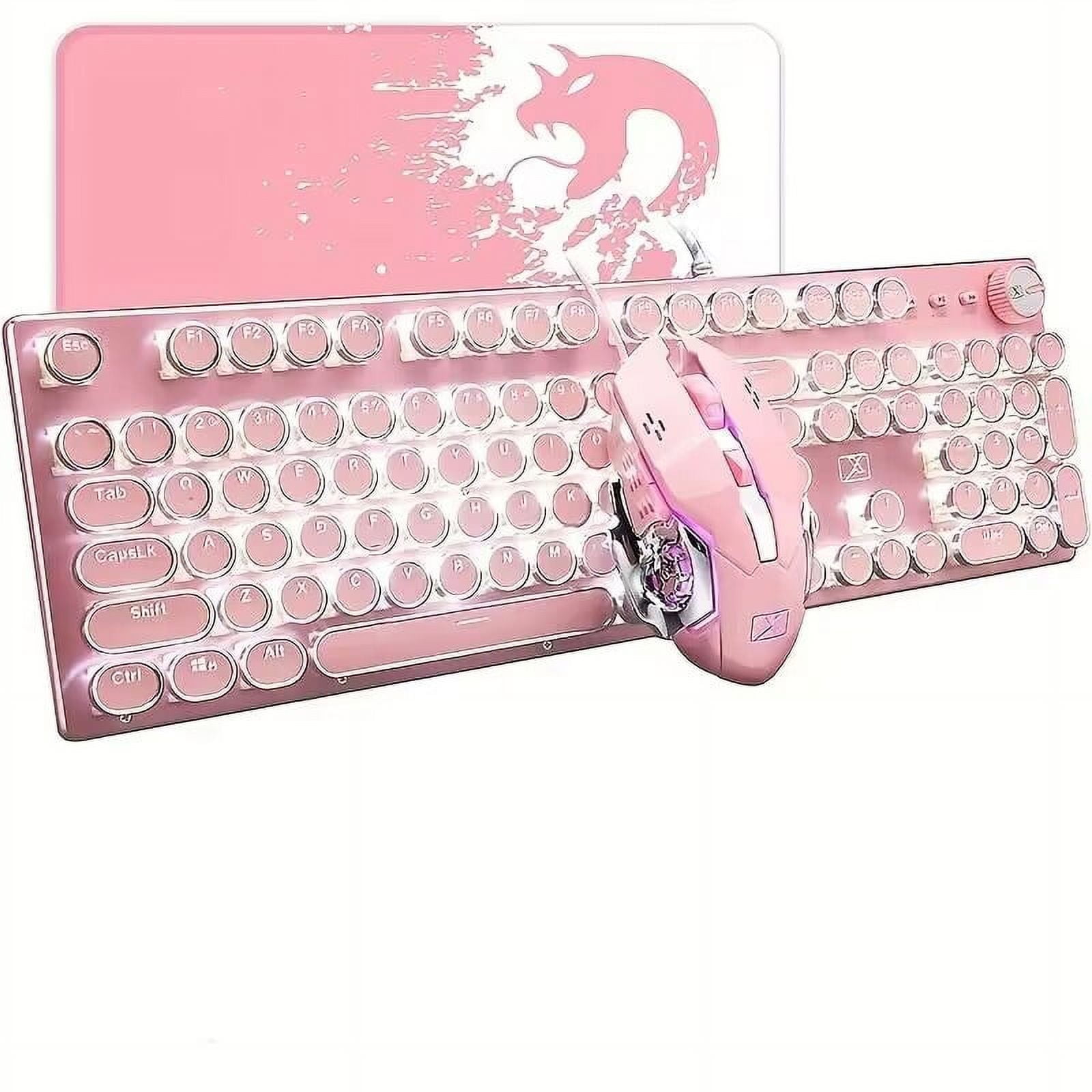 X9 Wired Full Size Mechanical Gaming Keyboard and Mouse, White LED ...