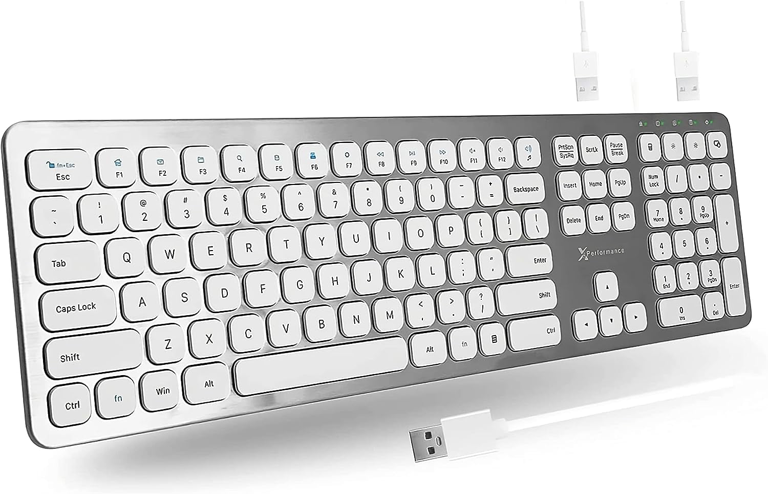 X9 Wired Keyboard with USB Port Built in x2 - Elegant, Plug and Play ...