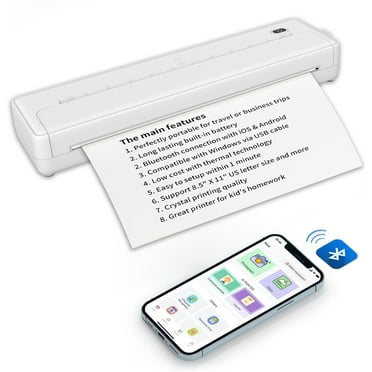 Portable Printer - Wireless for Travel Compatible with iOS and Android ...