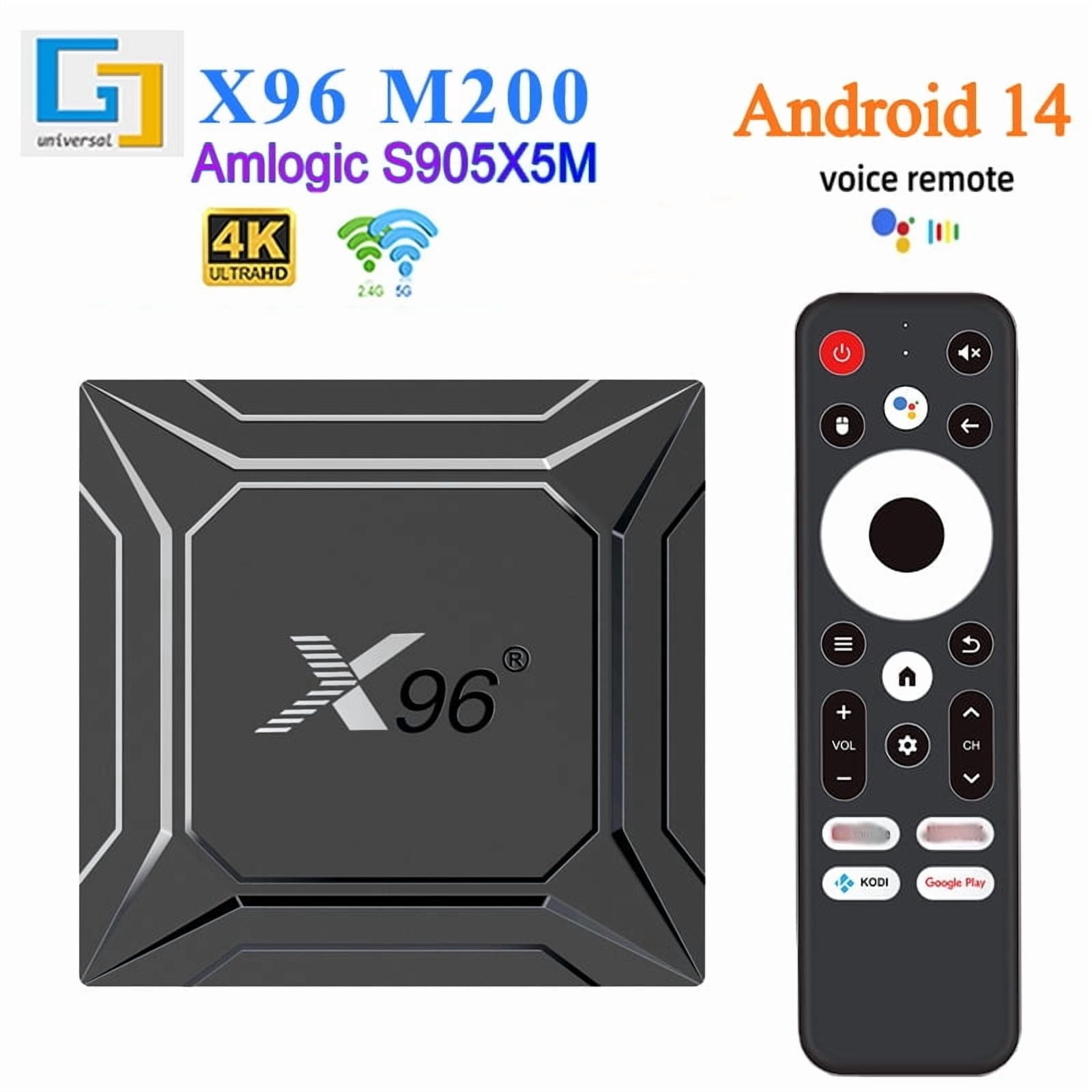 X96 M200 Android 14.0 TV Box 64bit 4GB RAM 32GB ROM Amlogic S905A ARM ...