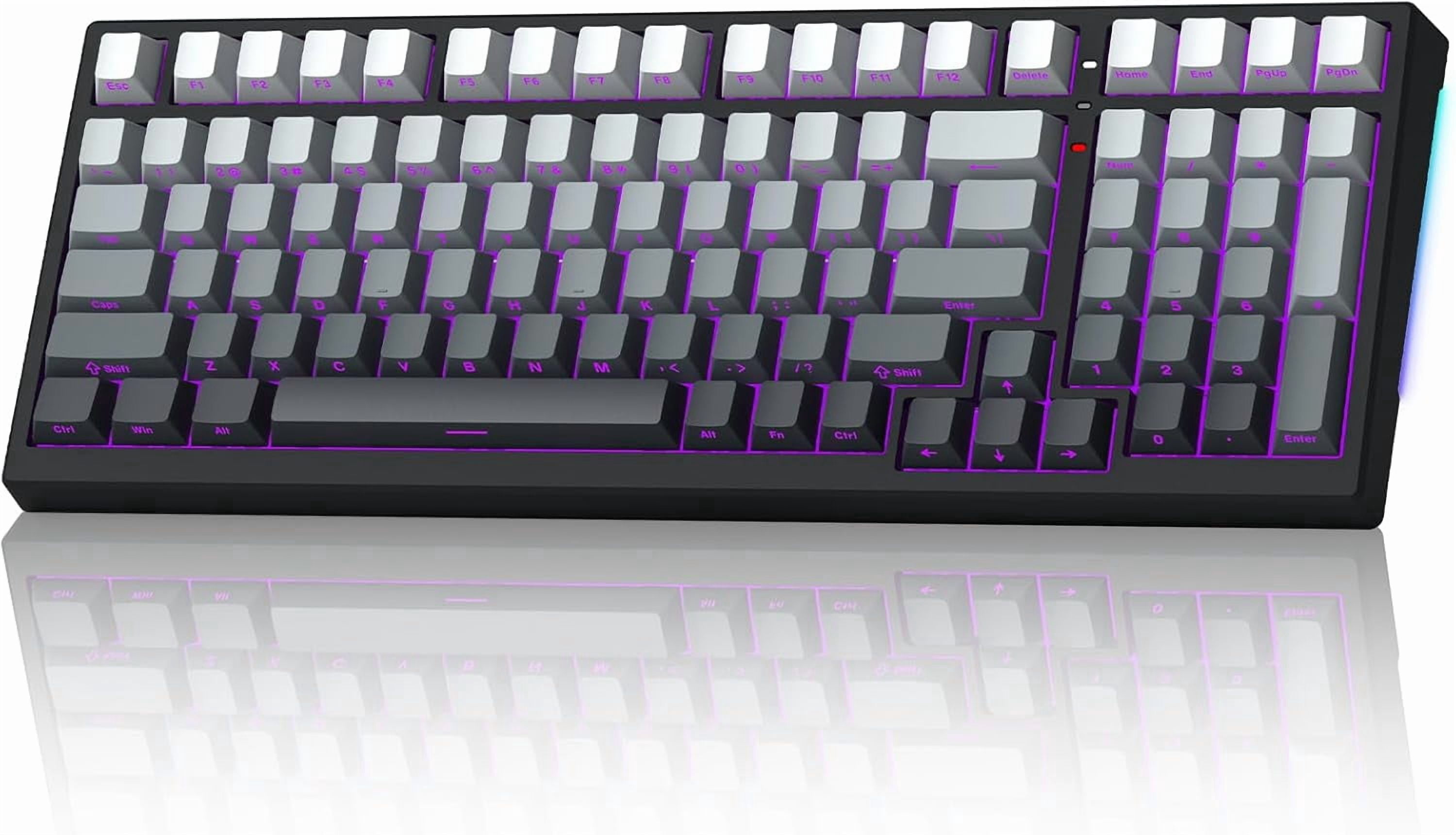 X98 Mechanical Keyboard, Backlit Custom Gaming Keyboard with Number Pad ...