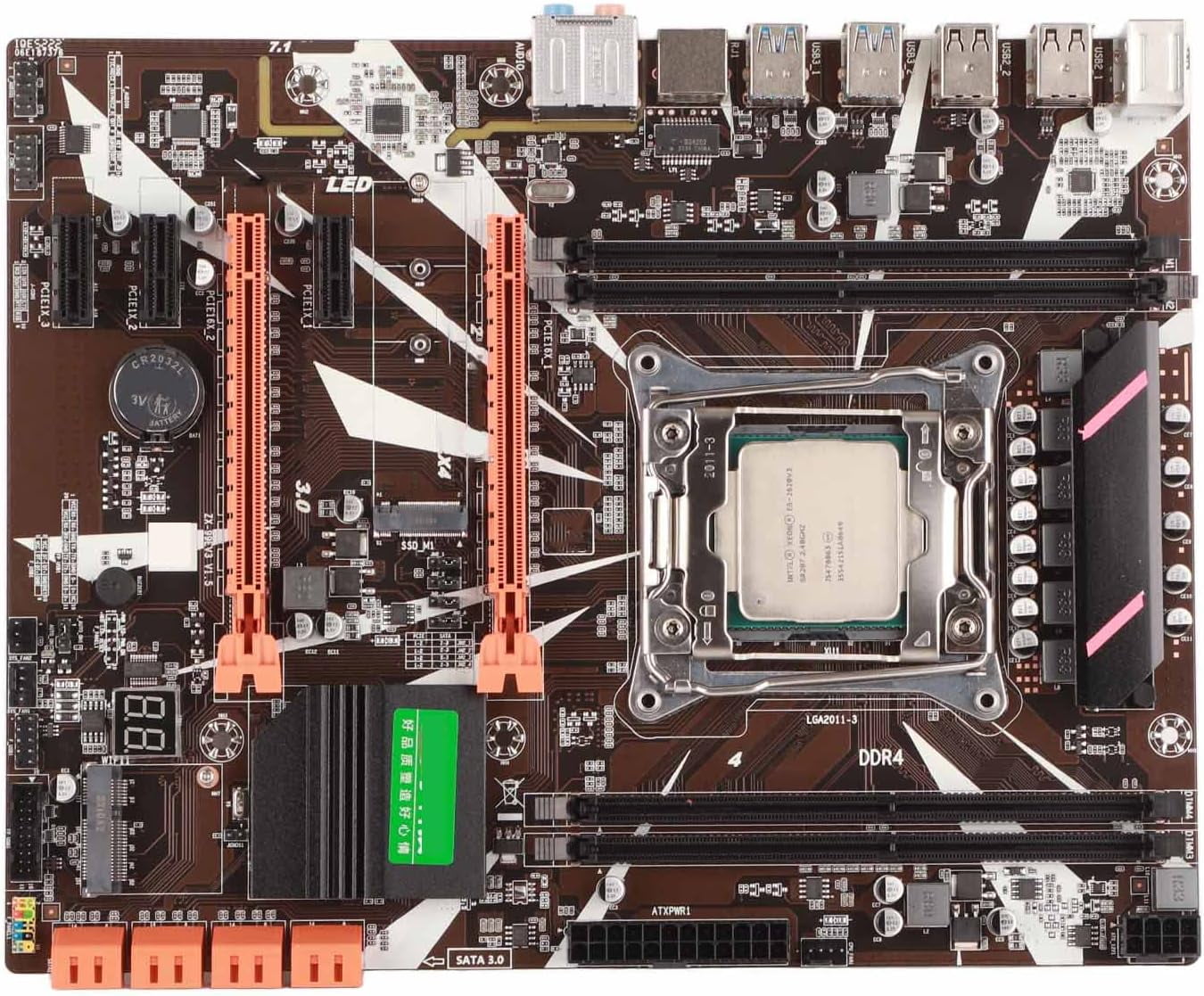X99 LGA 2011 3 Desktop Motherboard, DDR4, NVME M.2, PCIe X16, PCIe X1 ...