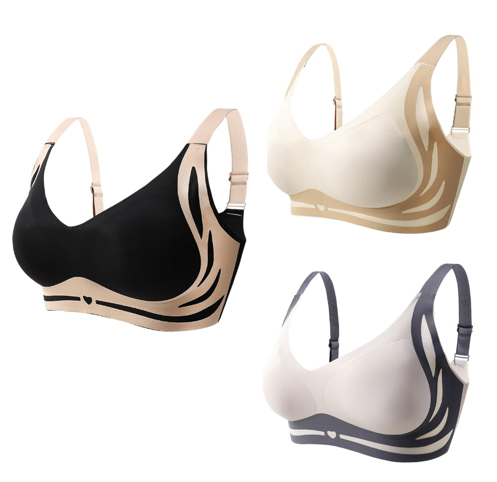 XADYUY 3 PCS Powerful Push Up Seamless Bras for Women, Lushfitting ...