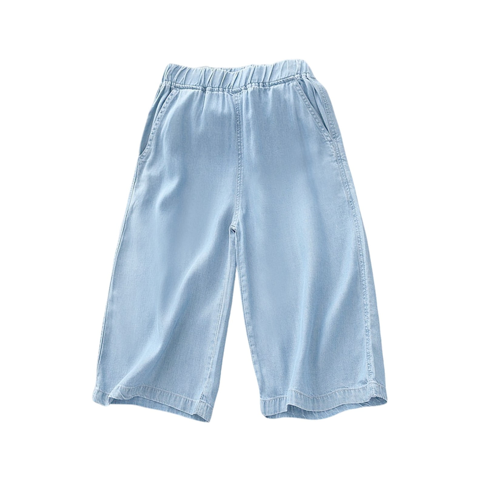 XADYUY Capri Jeans for Girls 4-16 Girl Palazzo Pants Thin Baggy Wide ...