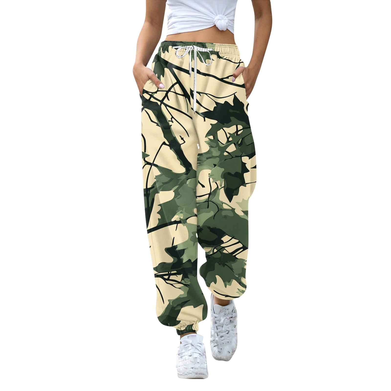 XADYUY Girls Camo Cargo Pants Size 14-16 Baggy Elastic Waist Girls Camo ...