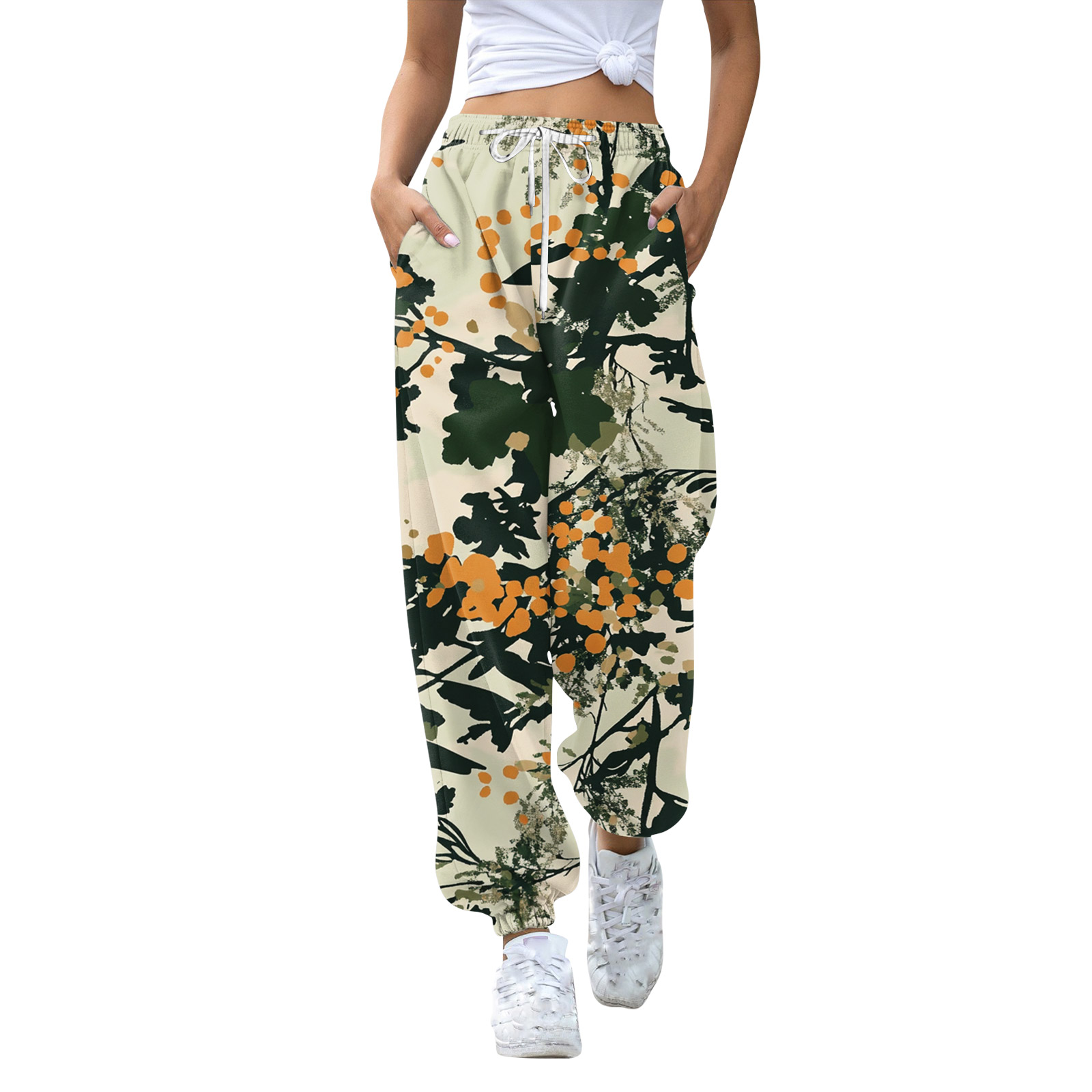 XADYUY Girls Camo Joggers Baggy Elastic Waist Kids Parachute with ...