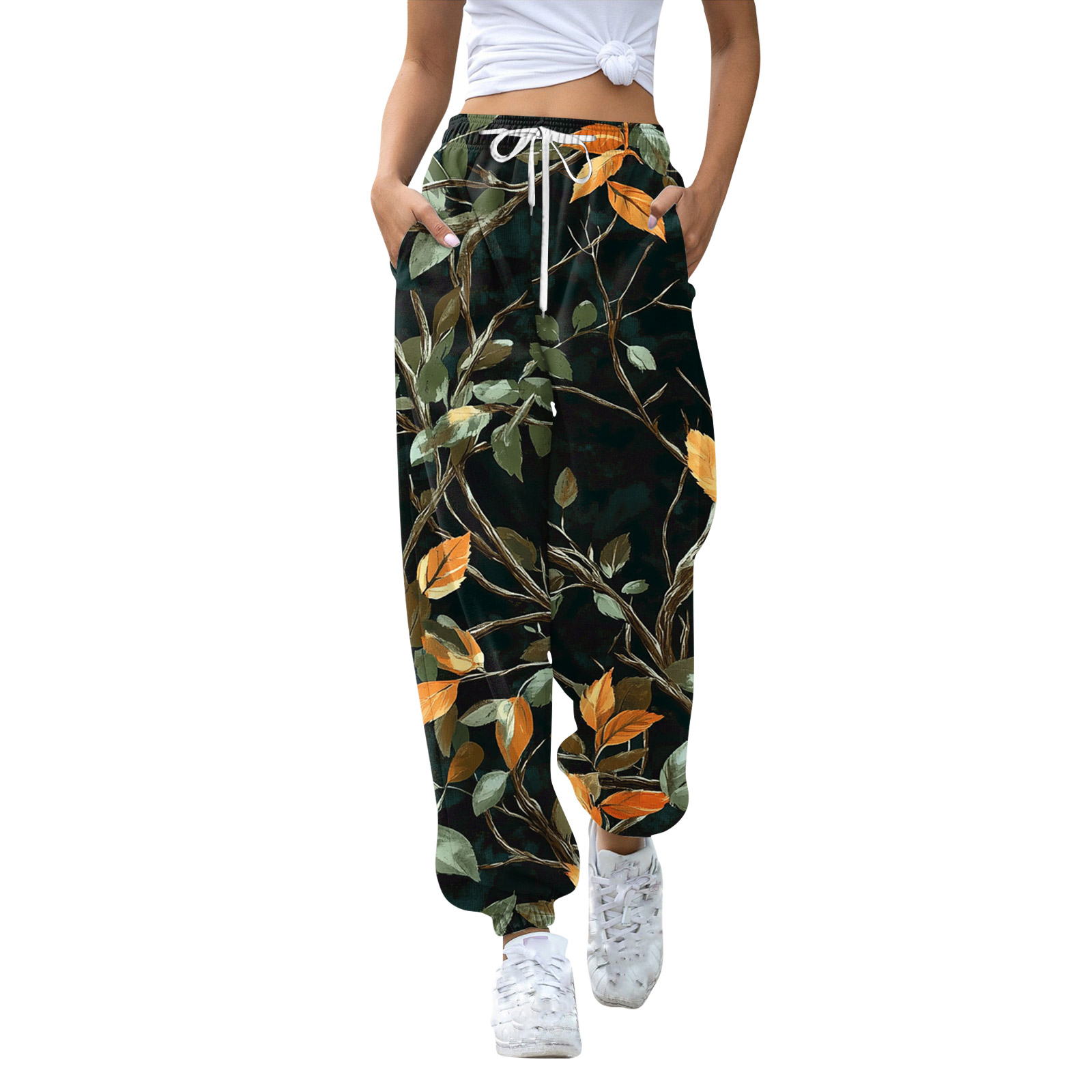 XADYUY Girls Camouflage Cargo Pants Baggy Elastic Waist Girls Joggers ...