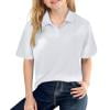 XADYUY Girls Polo Shirts with Collar Short Sleeve Polo Shirts for Girls ...