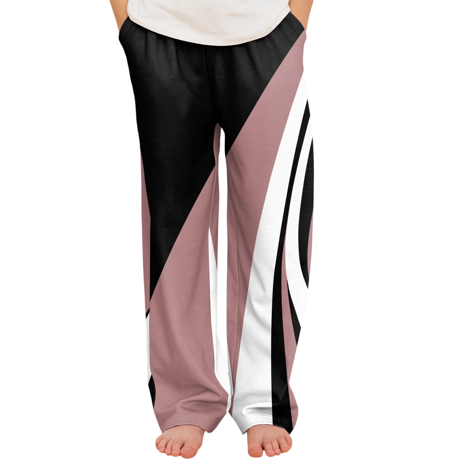 XADYUY Girls Sweatpants 14-16 Baggy Elastic Waist Straight Leg Pants ...