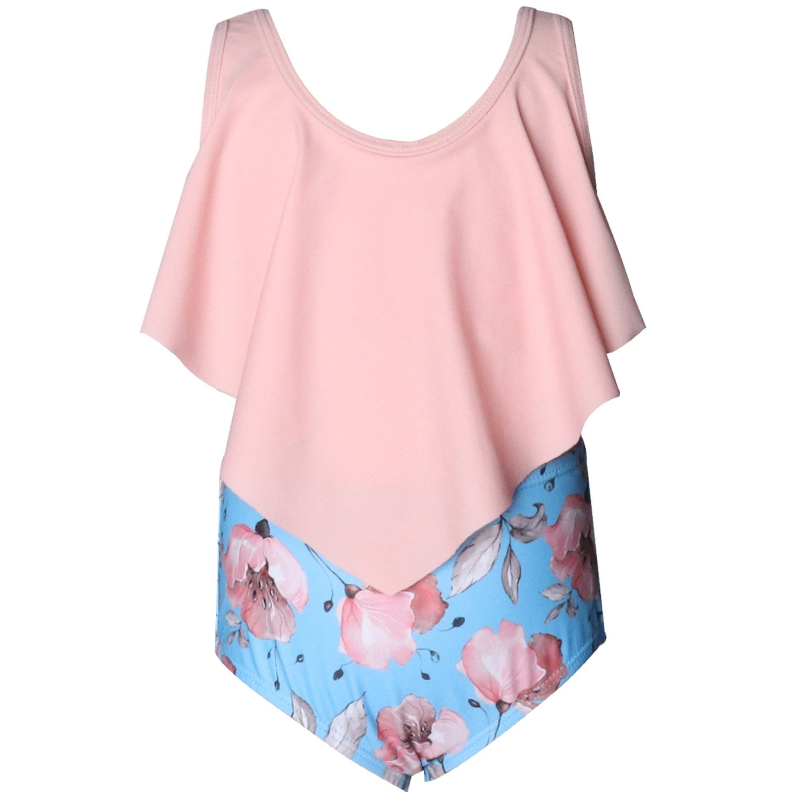 XADYUY Girls Swimsuits 10-12 Hawaiian Palm Tree Graphic Two Piece ...