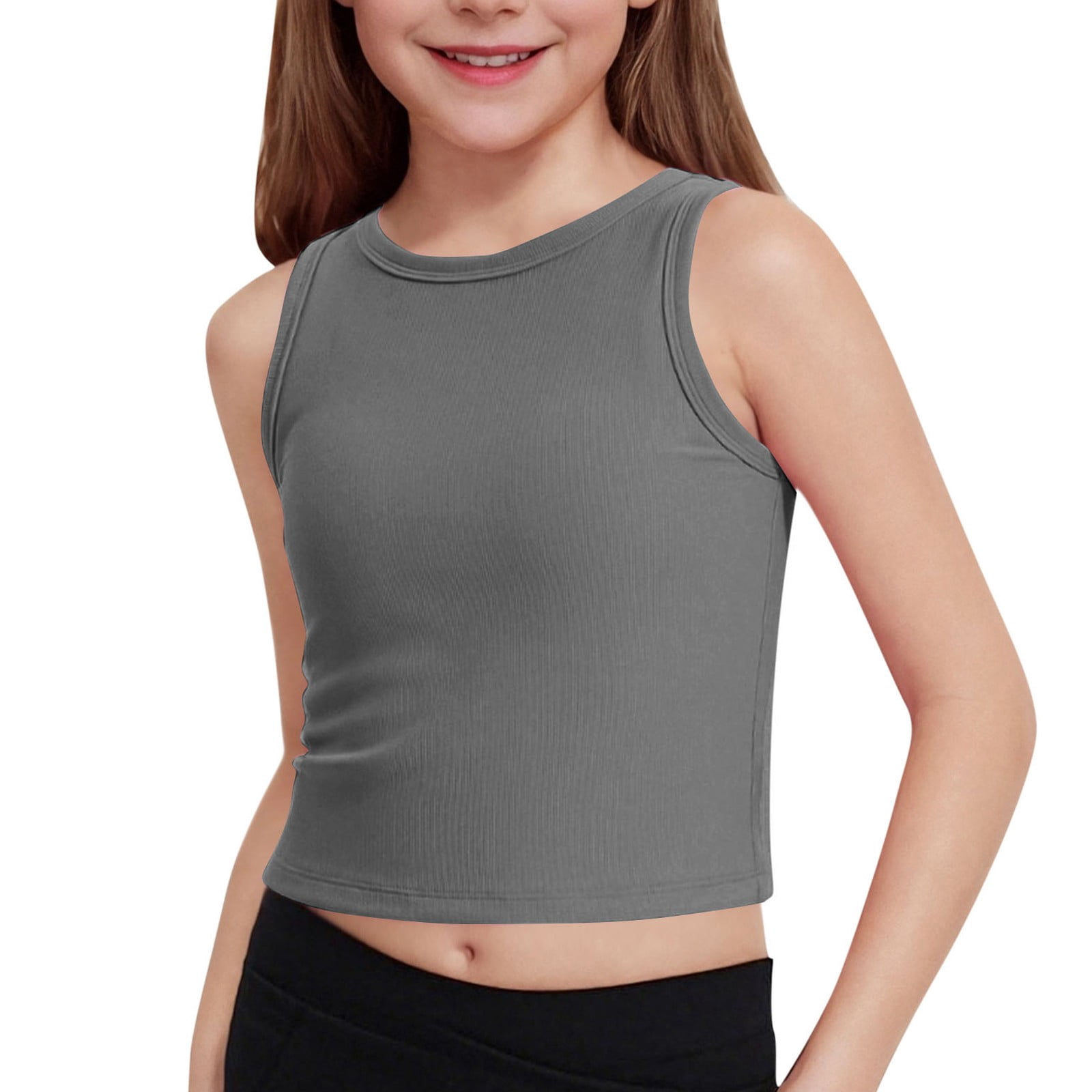 XADYUY Girls Tank Tops Size 6 Ribbed Knit Girls Athletic Tops 10-12 ...