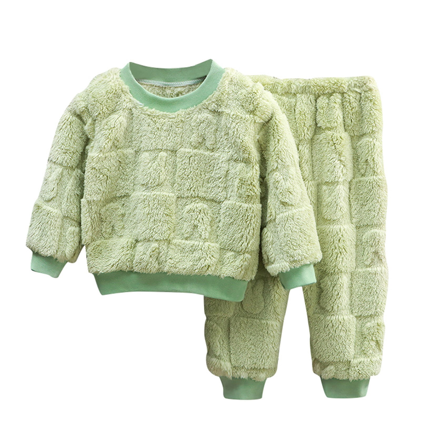 XADYUY Girls Winter Pajamas Size 7-8 Fuzzy Warm Fleece Pajama Set ...