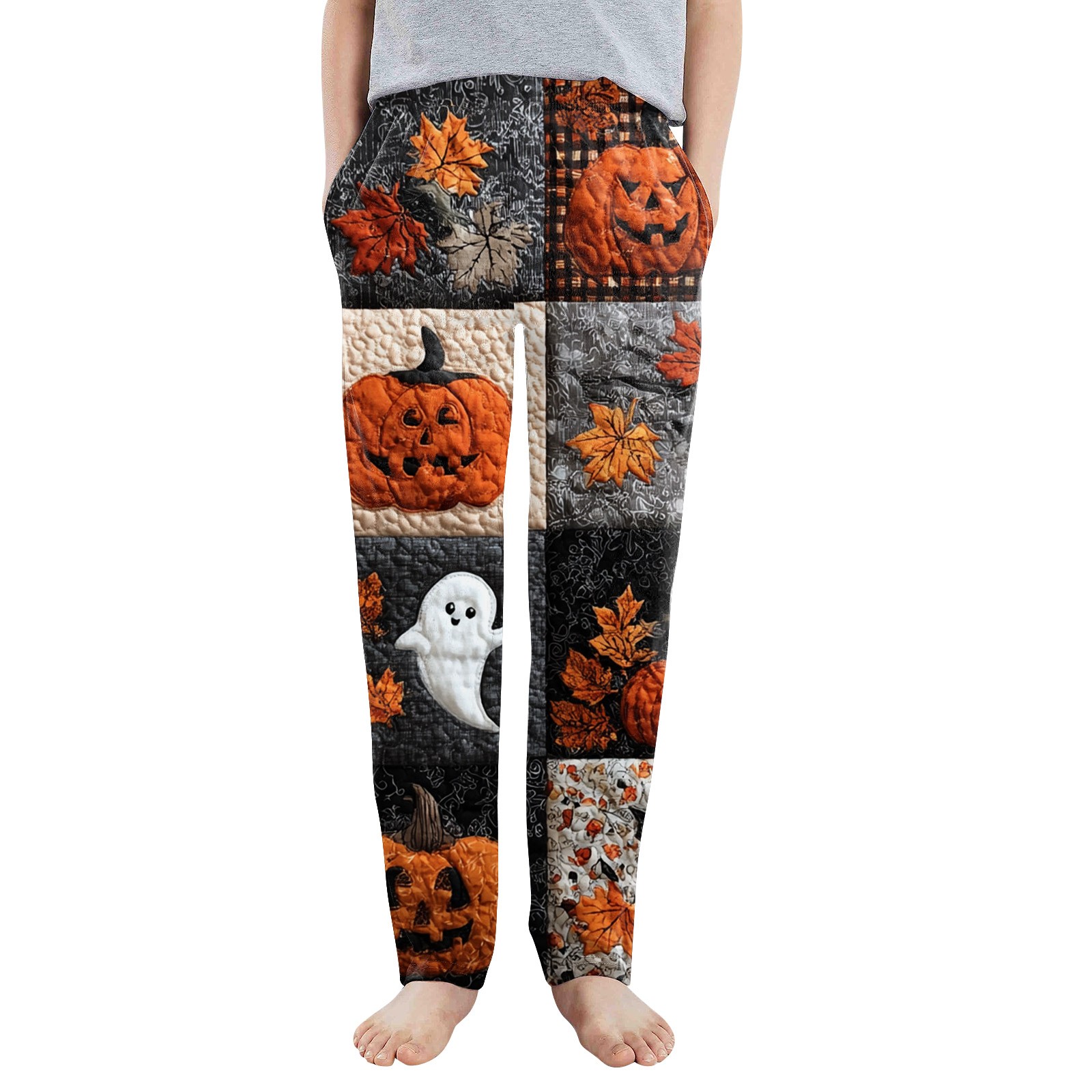XADYUY Halloween Sweatpants for Girls 12-14 Vintage Ghost Pumpkin Cinch ...