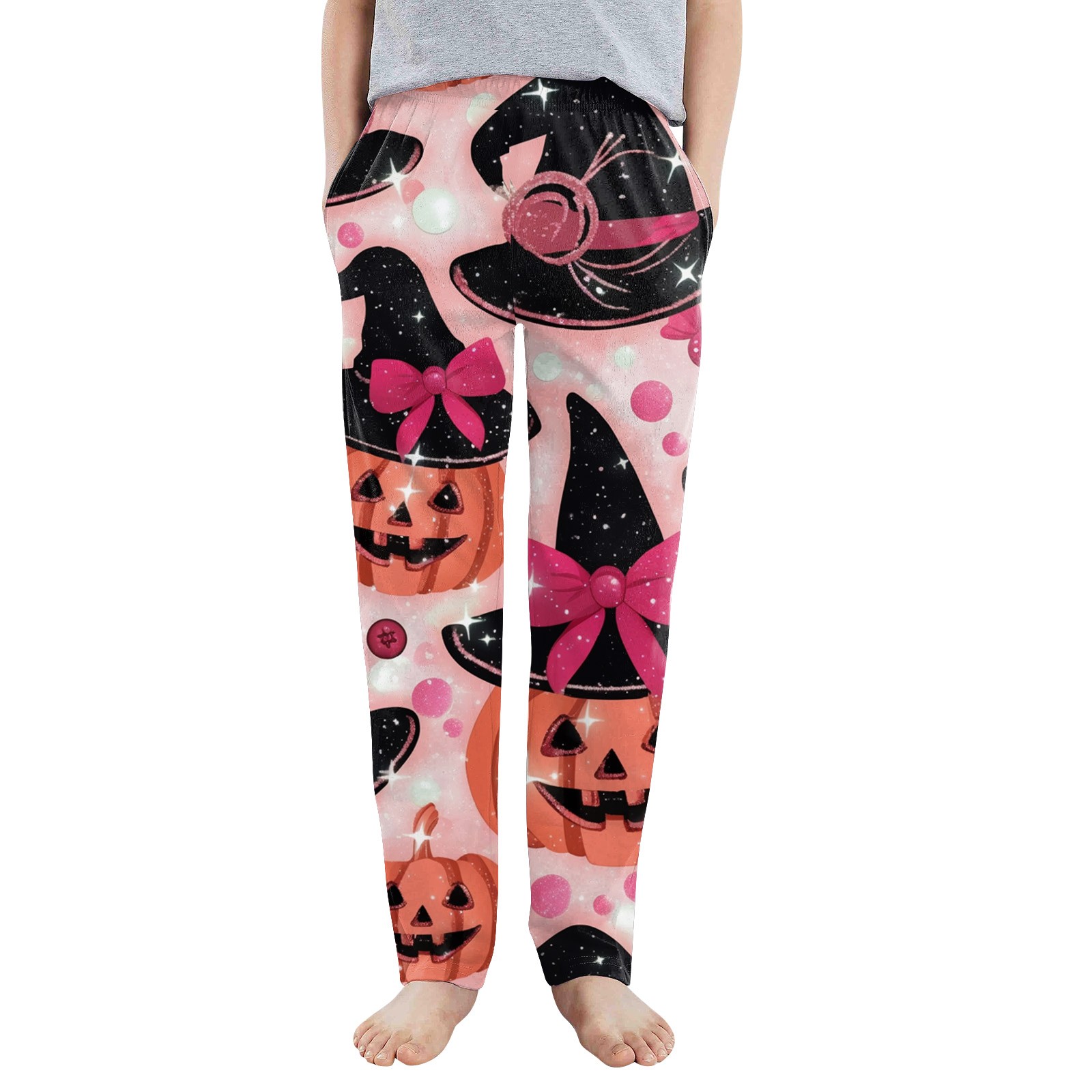 XADYUY Halloween Sweatpants for Girls 14-16 Bow Pumpkin Graphic Cinch ...