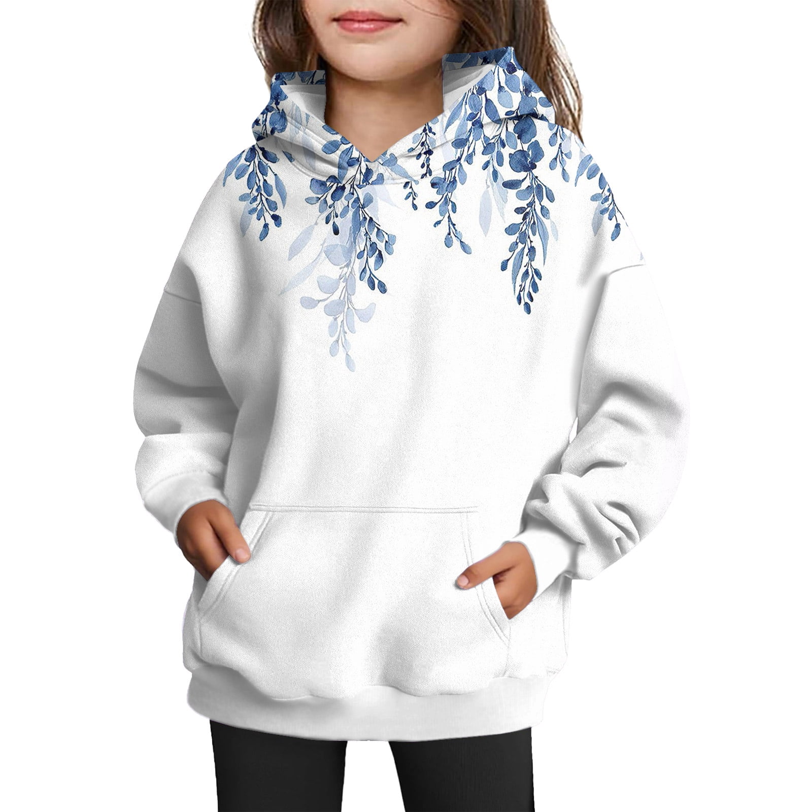 XADYUY Hoodie for Girls 7-8 Cute Casual Hooded Girls Sweatshirt Floral ...