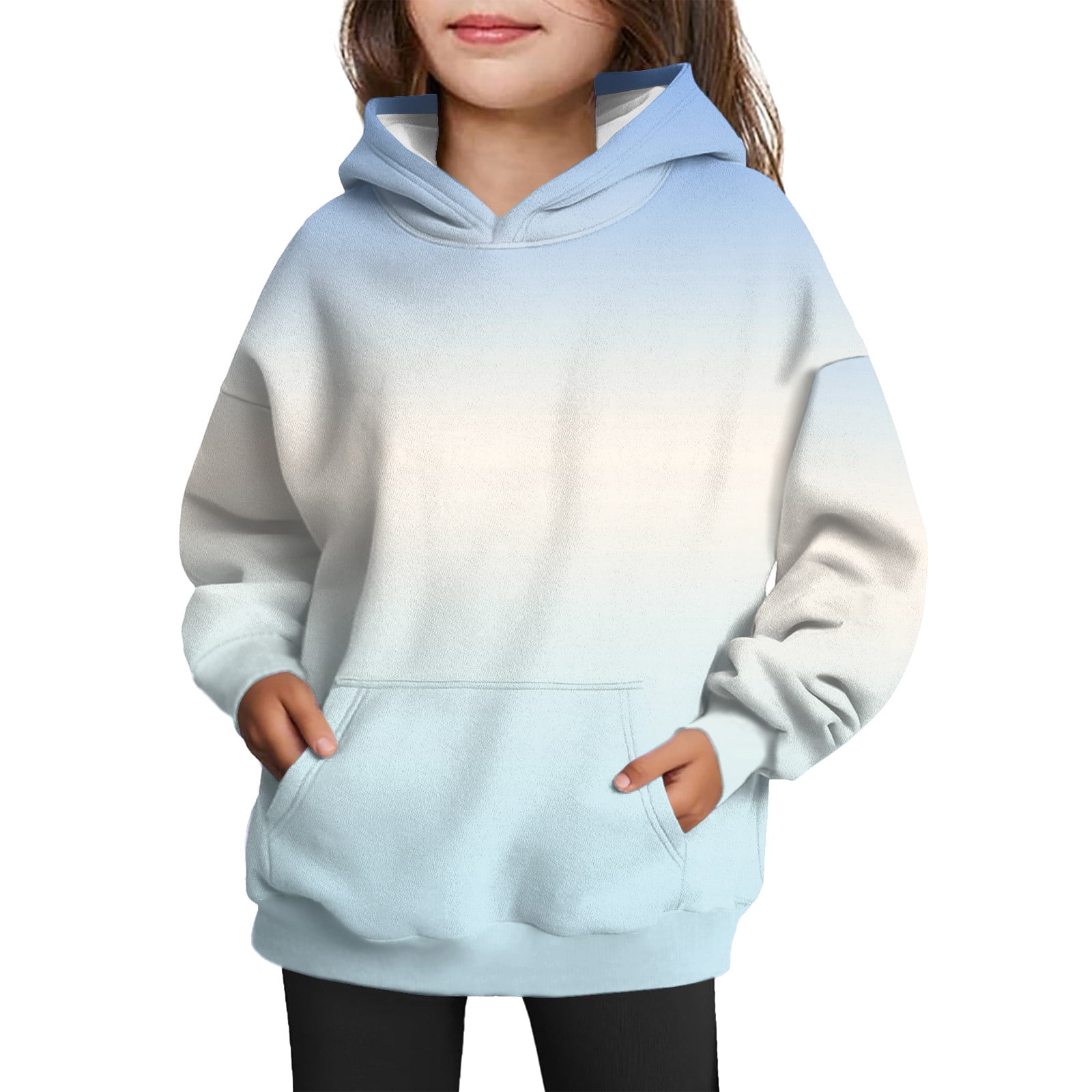 XADYUY Hoodies for Girls 7-8 Cute Gradient Hooded Sweatshirts for Girls ...