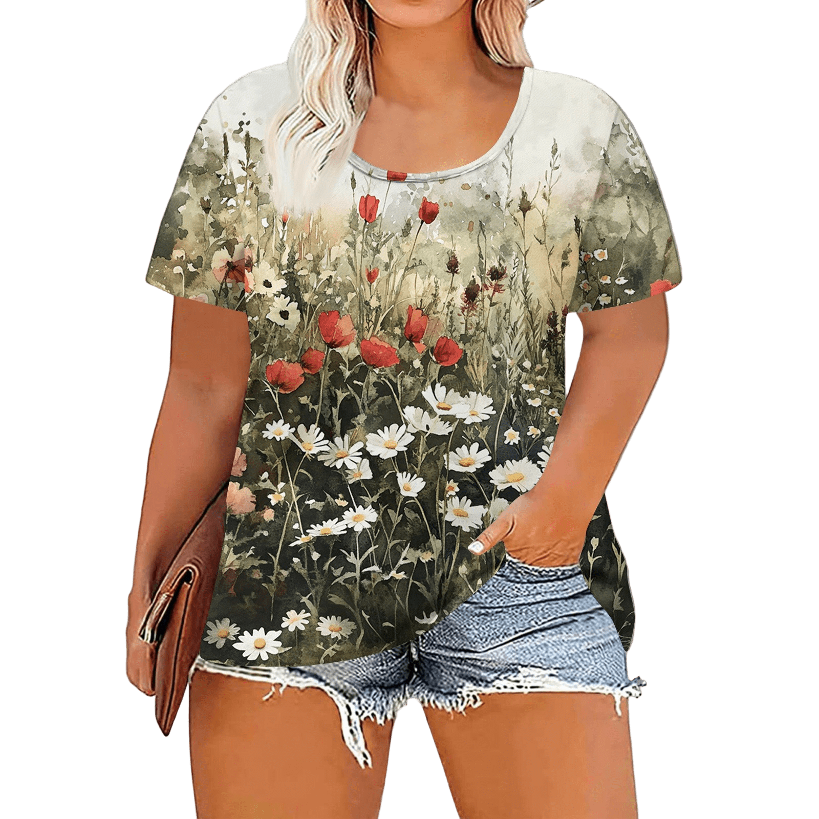 XADYUY Plus Size Tops for Women 4x-5x Plus Size Womens Classy Tops Crew ...