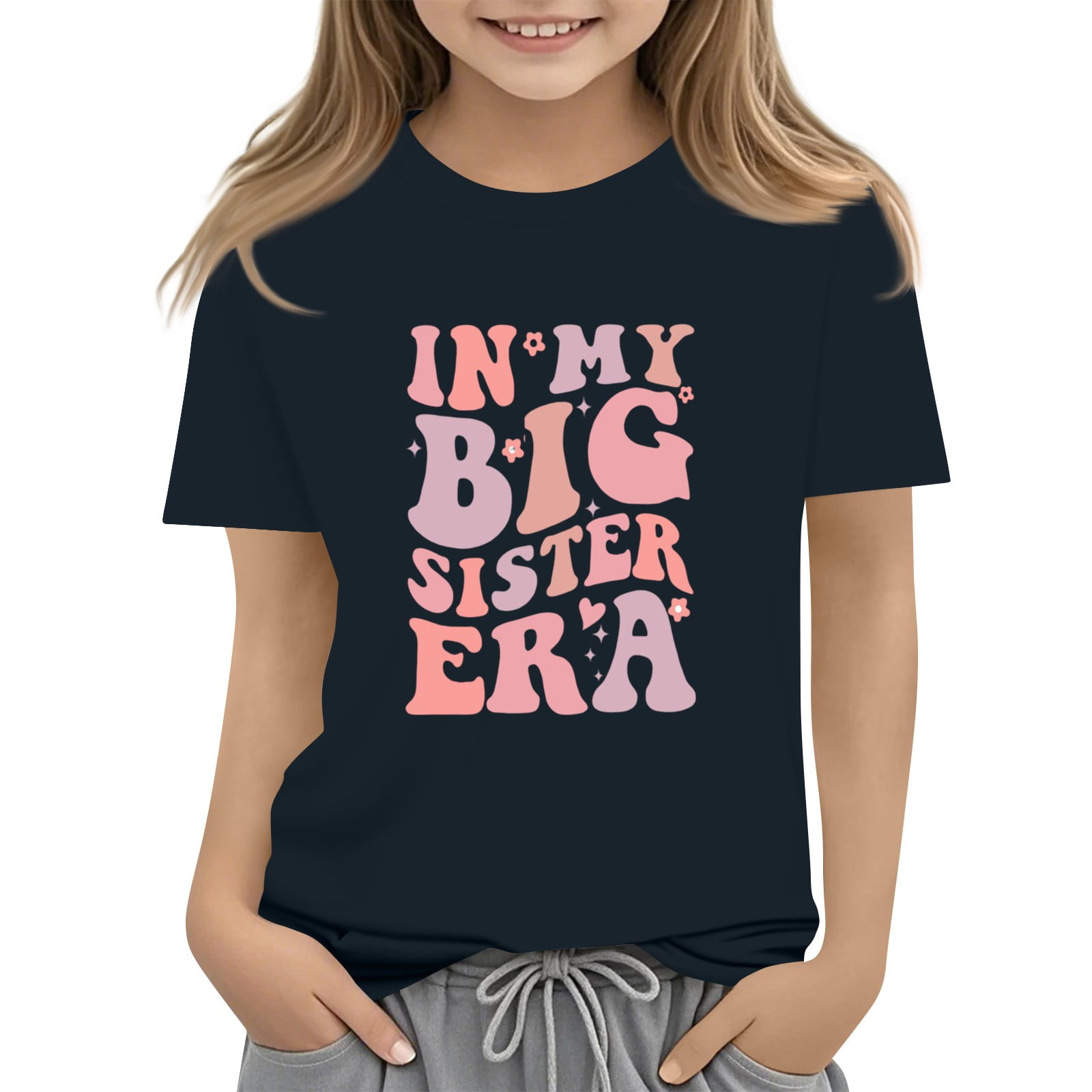 XADYUY Promoted To Big Sister Shirt for Little Girls Toddler School Shirt Cute IN MY BIG SISTER ...
