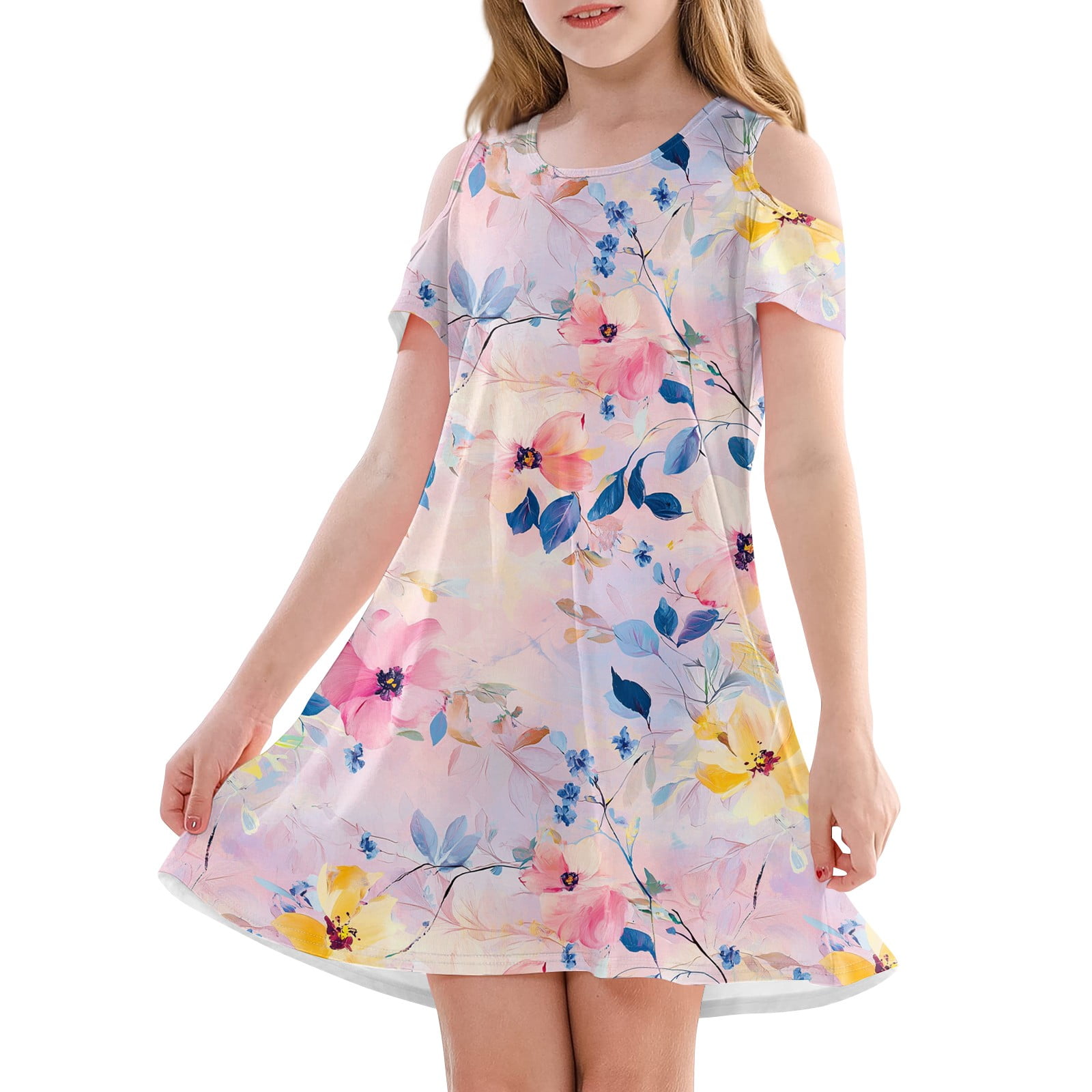 XADYUY Summer Dress for Girls 14-16 Casual A-Line Sleeveless T-Shirt ...