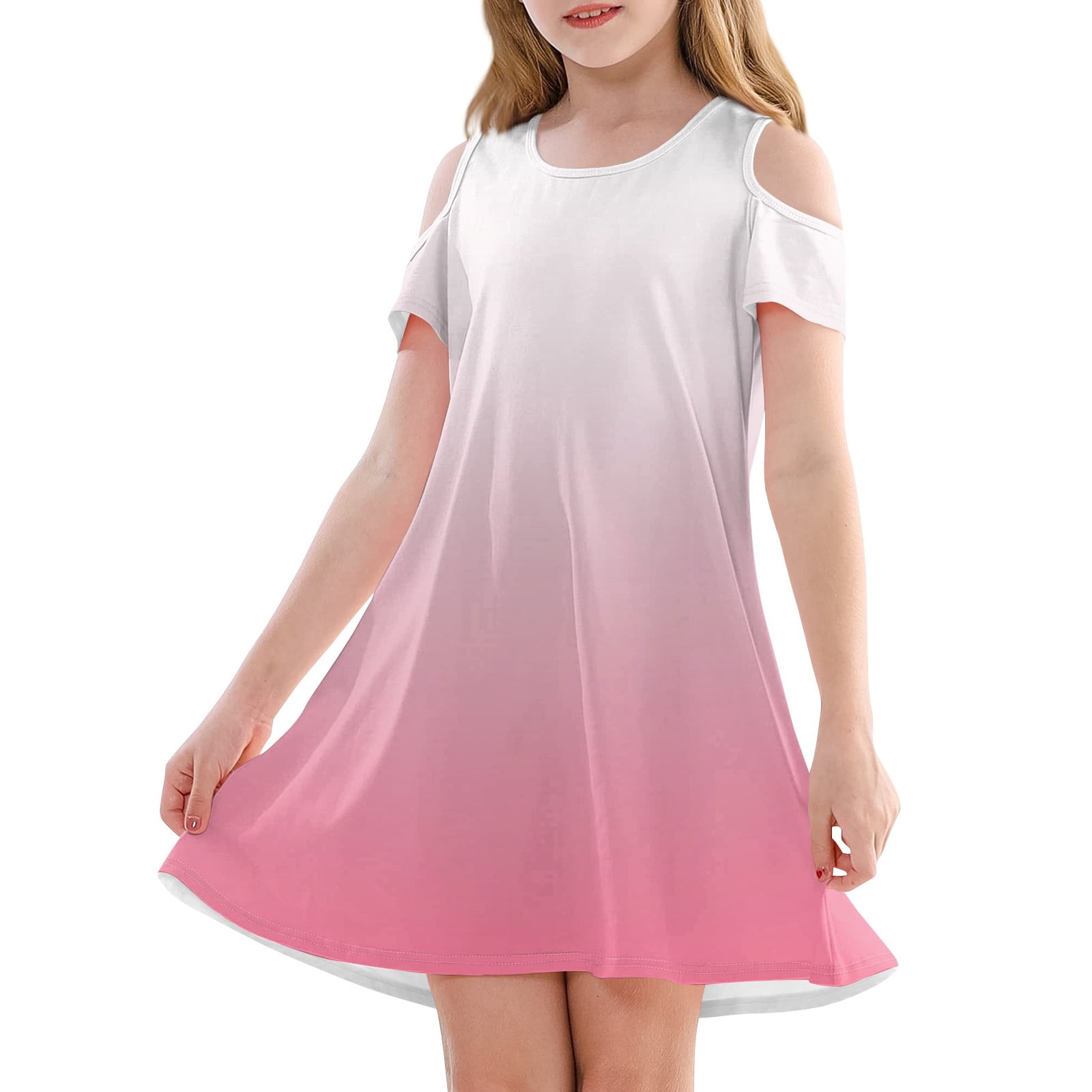 XADYUY Summer Dress for Girls 7-8 Casual A-Line Sleeveless Toddler ...