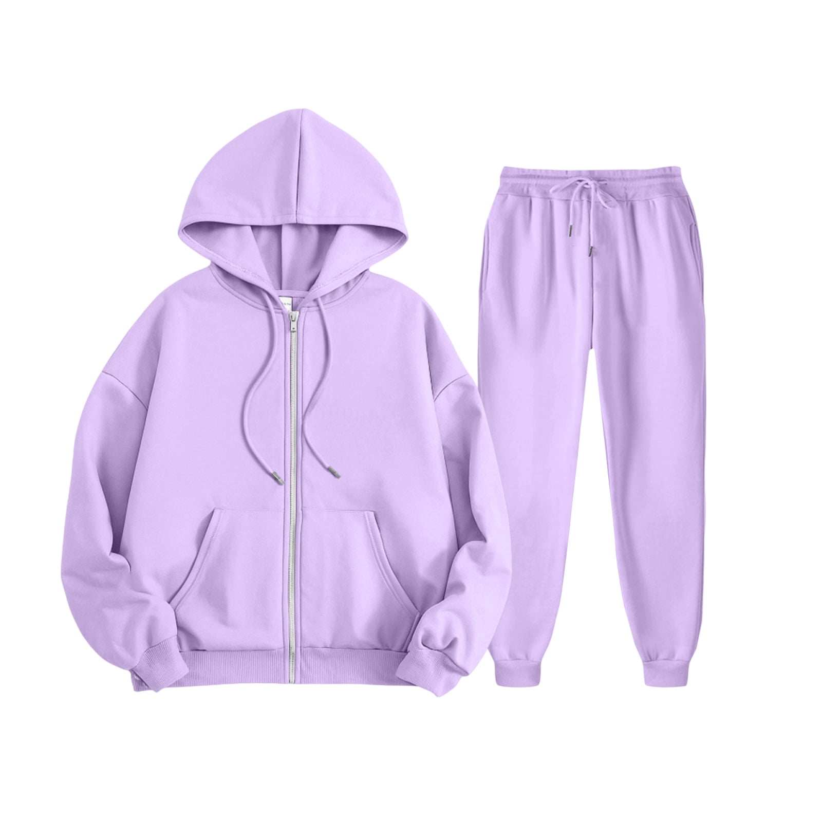 XADYUY Sweatshirt Set for Girls Fleece Full Zip Long Sleeve Girls Zip ...