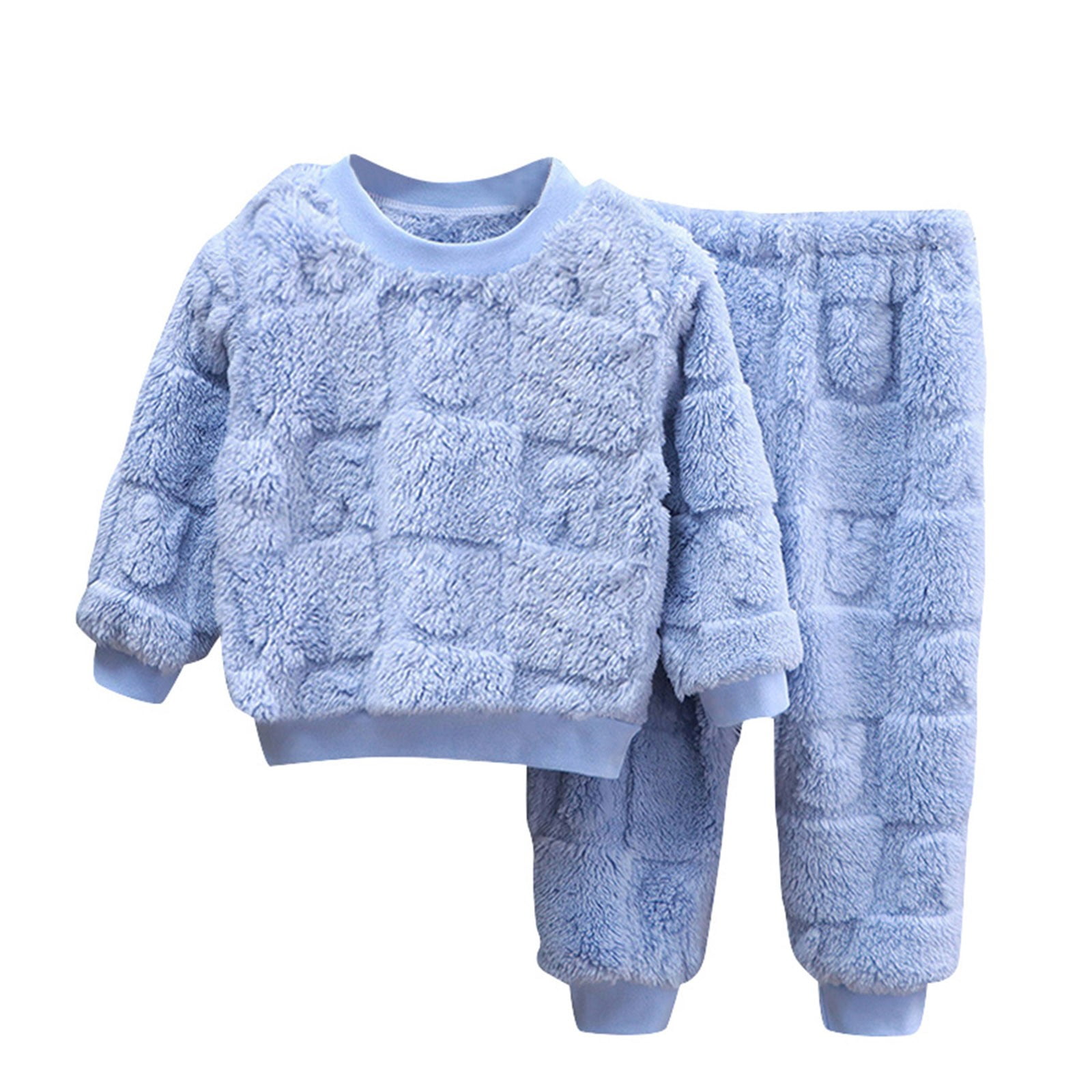 XADYUY Toddler Winter Pajamas for Boys Fuzzy Warm Fleece Pajama Set ...