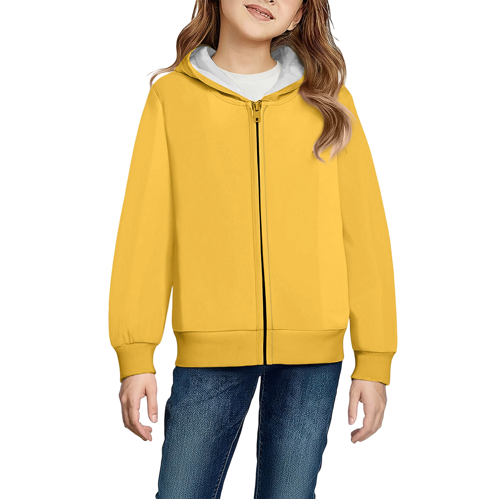 XADYUY Zip Up Hoodie Girls Size 7-8 Lightweight Full-Zip Jacket for ...