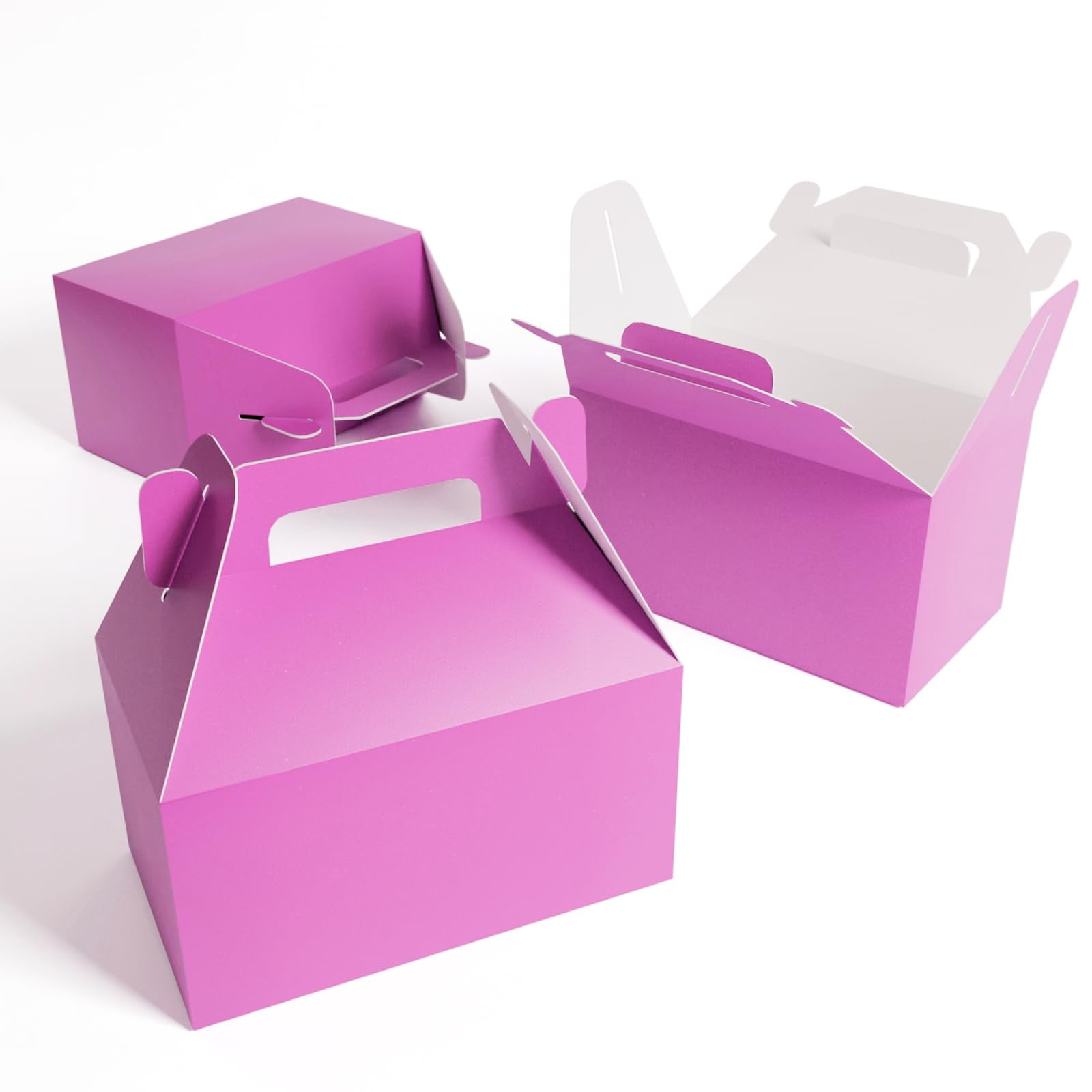 Xaglvv 24pack Pink Party Favor Treat Box Packs 62 35 35 Inch Goodie Box With Handles