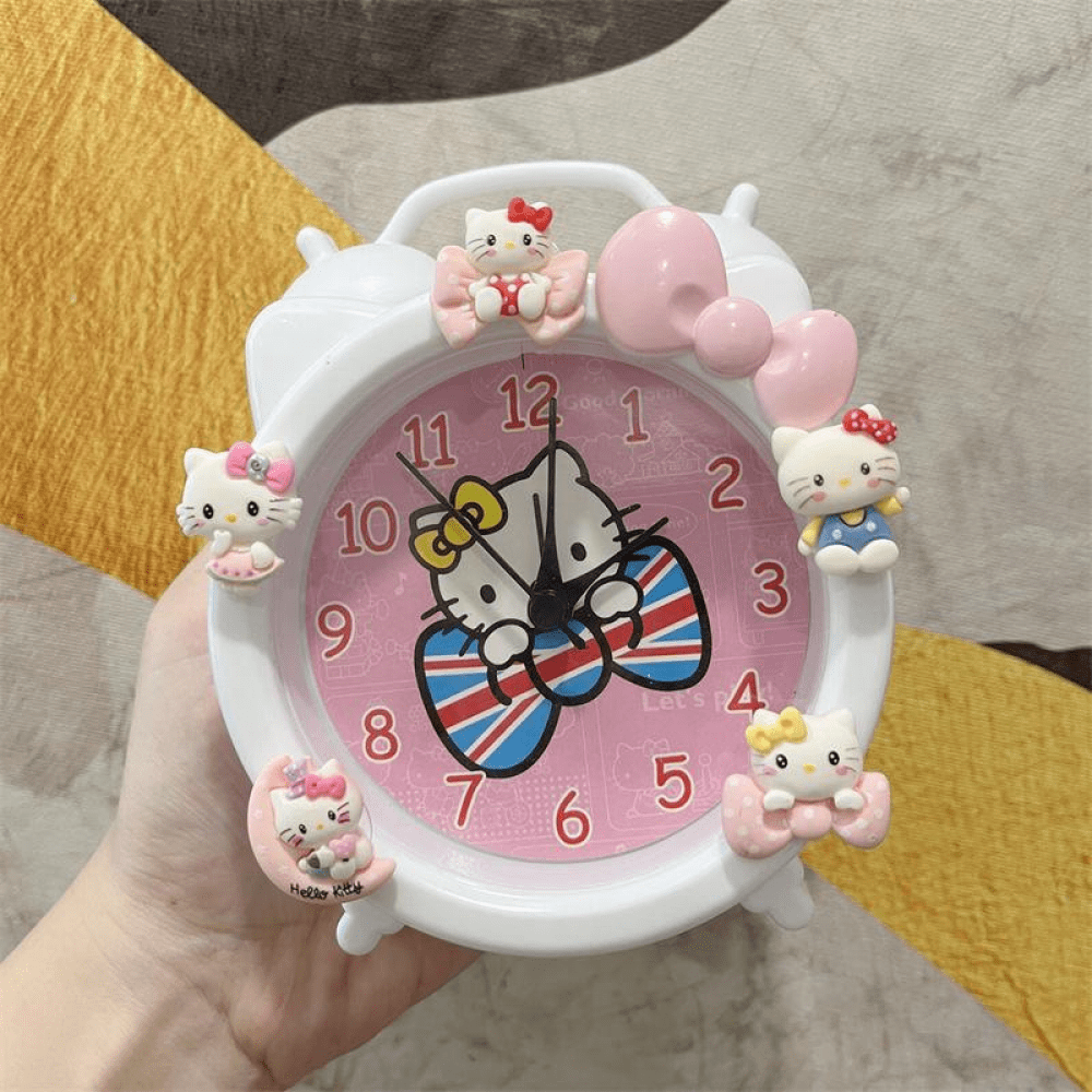 XAIAUHUA Cute Cartoon Hello Kitty Alarm Clock for Kids - Silent Non ...